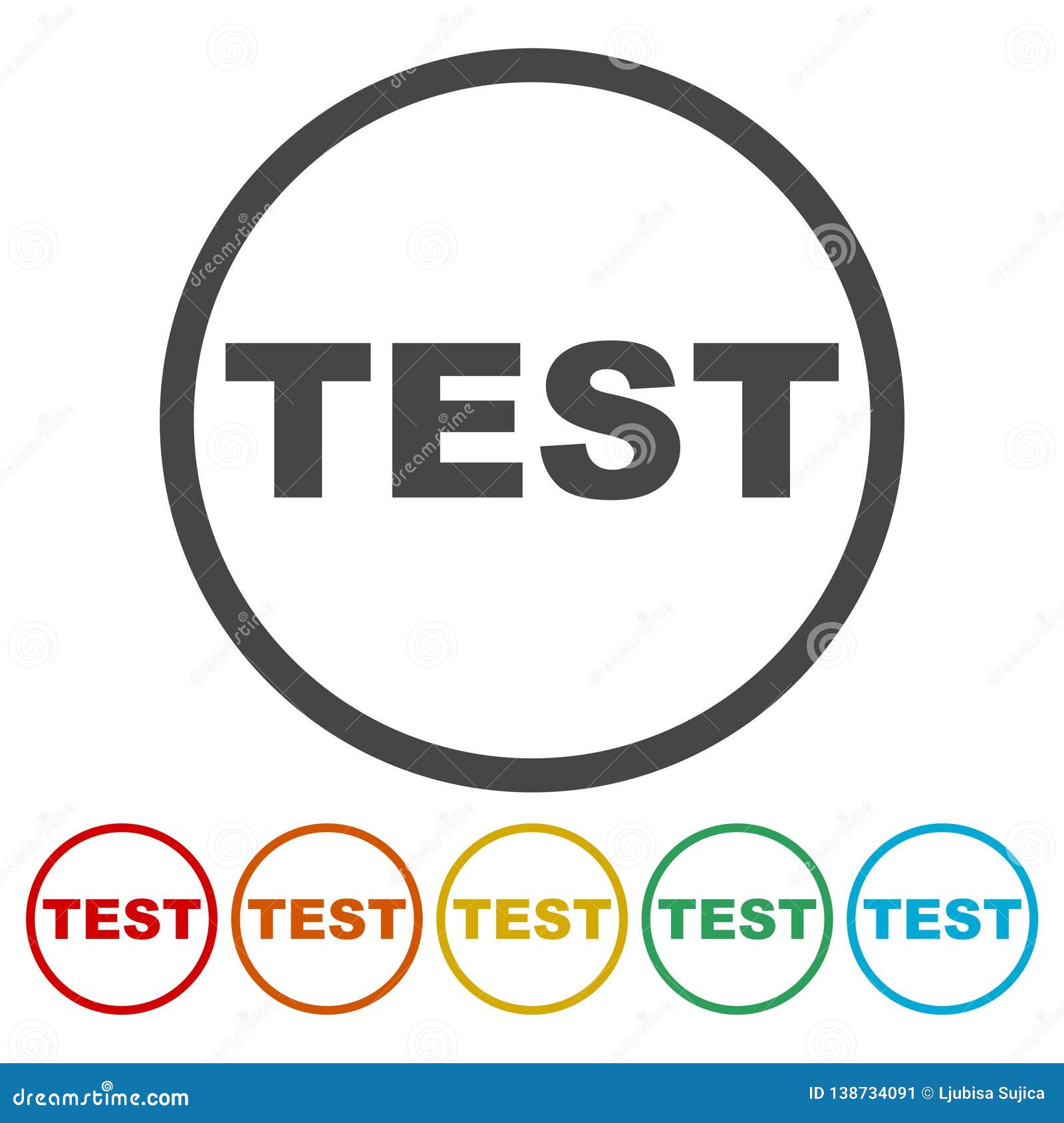 Botão De Teste, Grupo Do ícone Do Teste Ilustração do Vetor ...