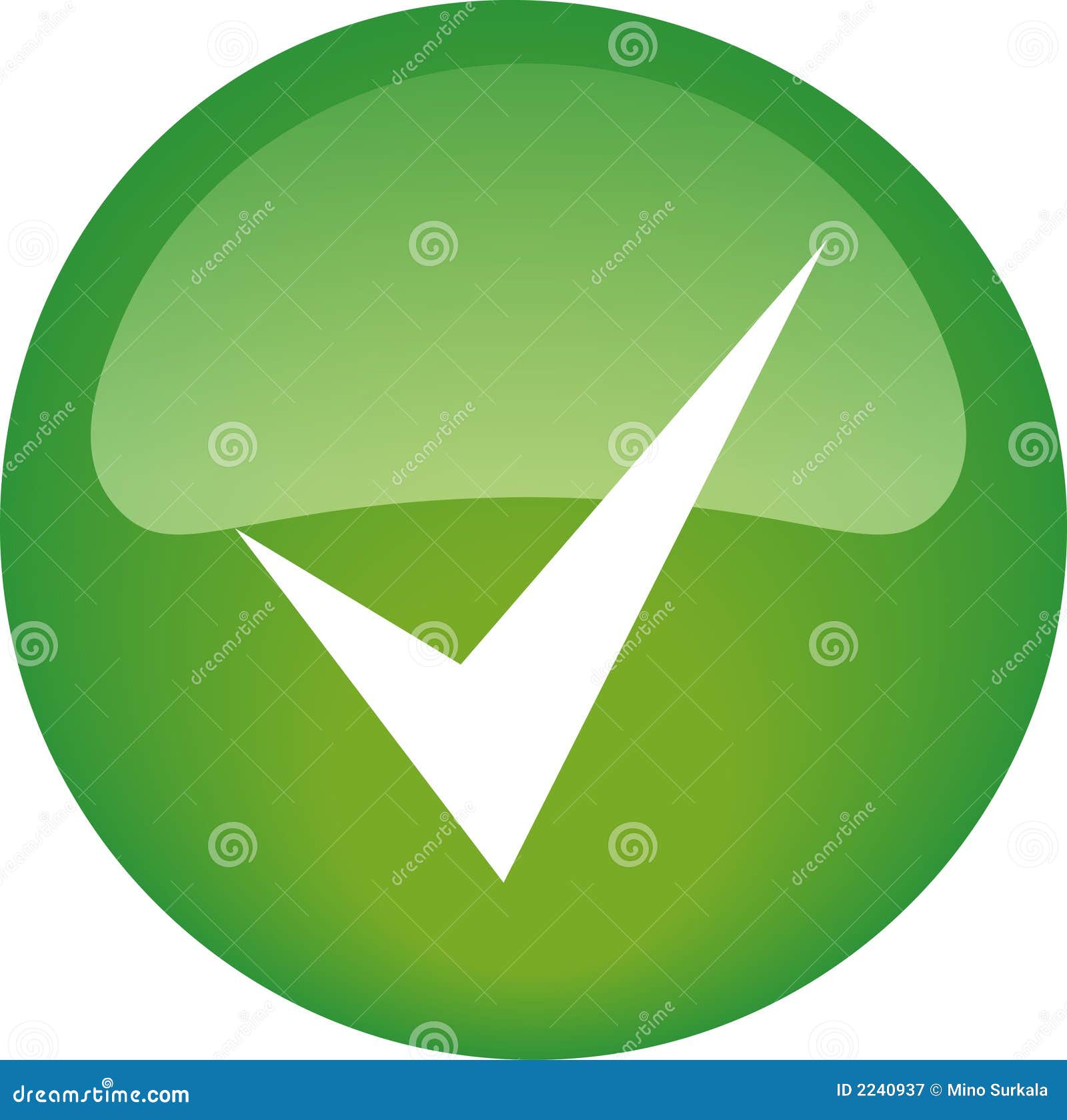 Botón aceptable ilustración del vector. Ilustración de valide - 2240937