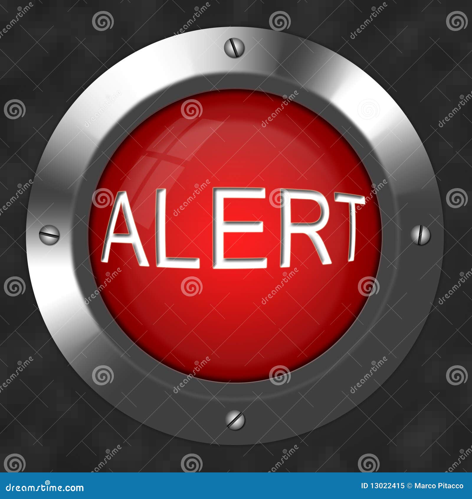 Botón Alerta Foto de archivo libre de regalías - Imagen: 13022415