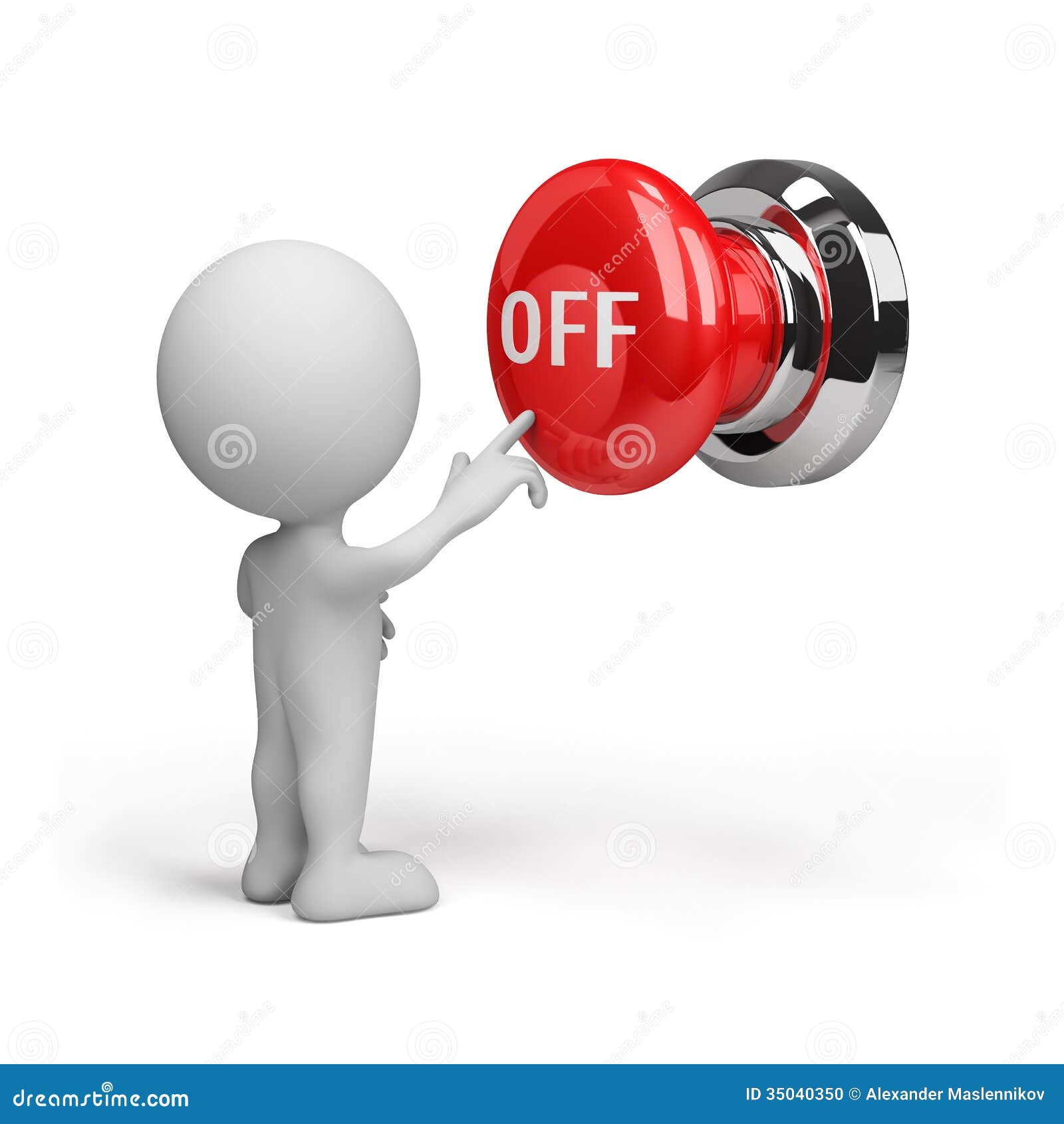 Botón apagado stock de ilustración. Ilustración de negocios - 35040350