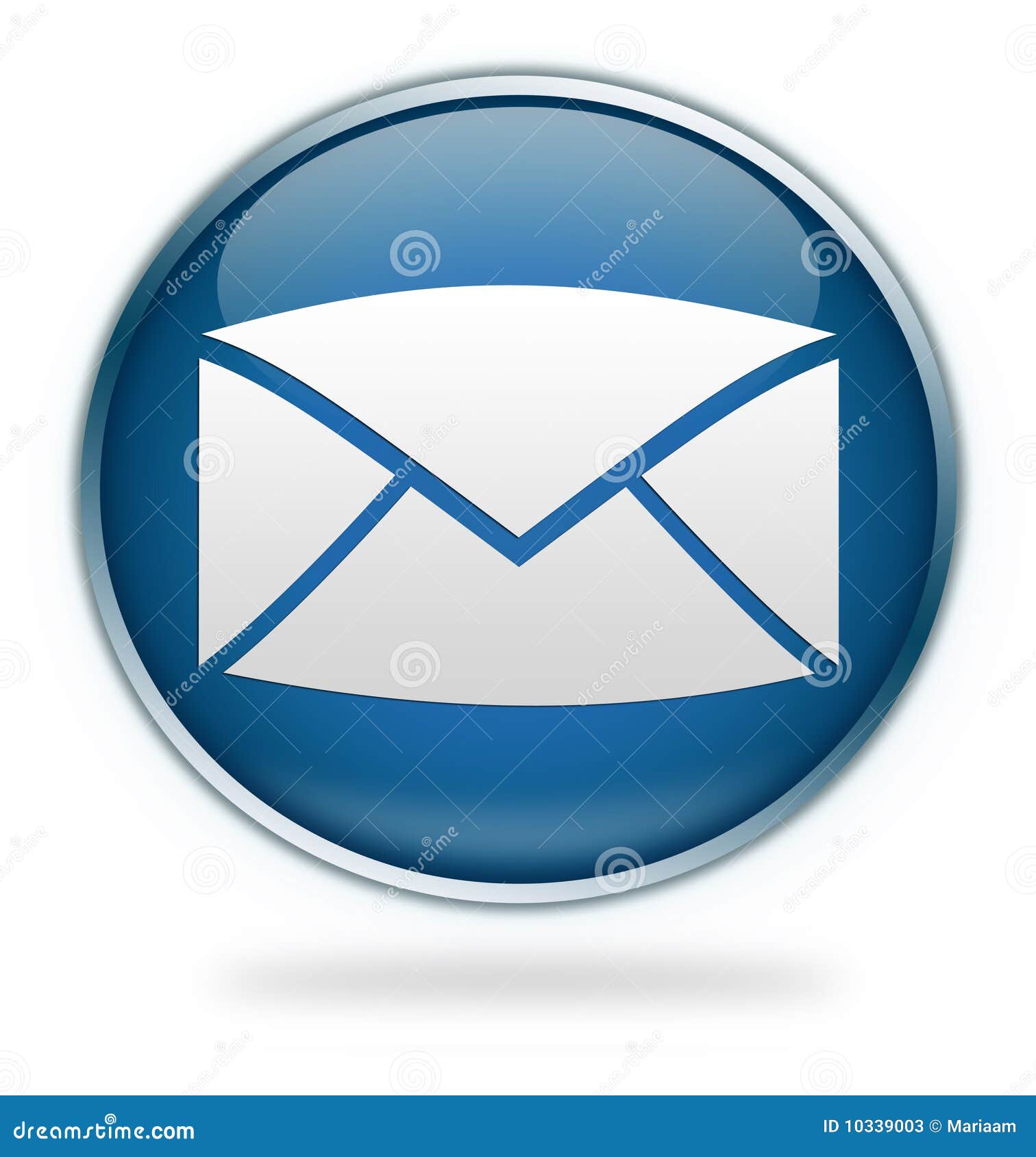 Botón Azul Del Icono Del Email Stock de ilustración - Ilustración de ...