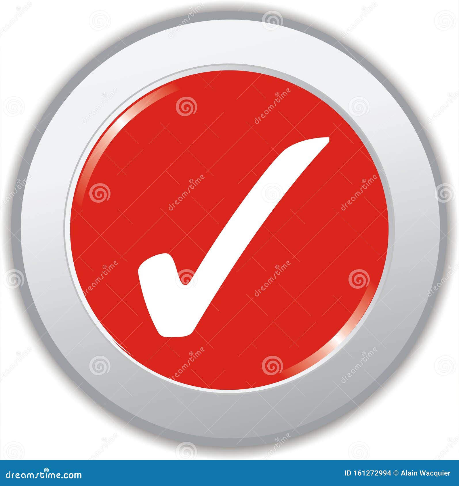 Botón Con Un Signo Para Validar Ilustración del Vector - Ilustración de ...