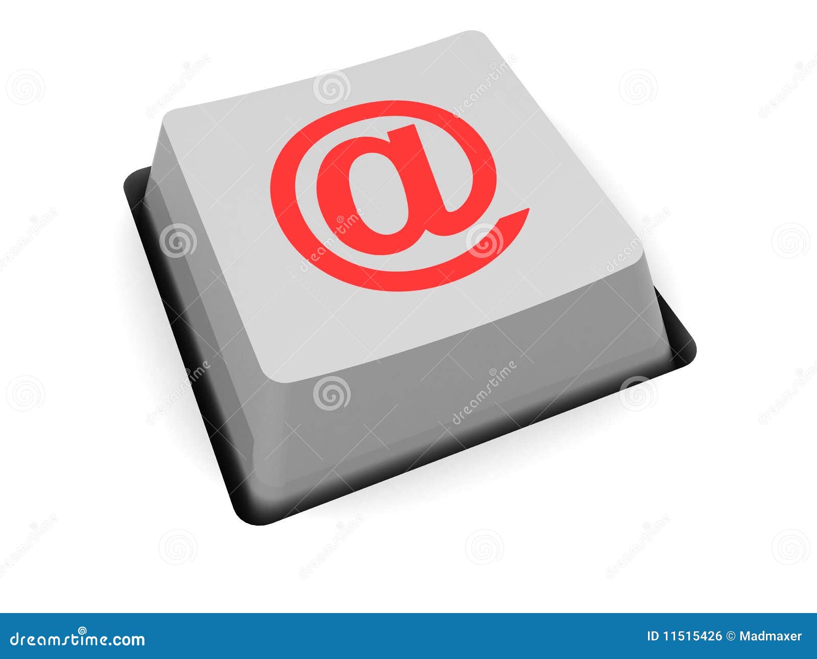 Botón del email stock de ilustración. Ilustración de ordenador - 11515426