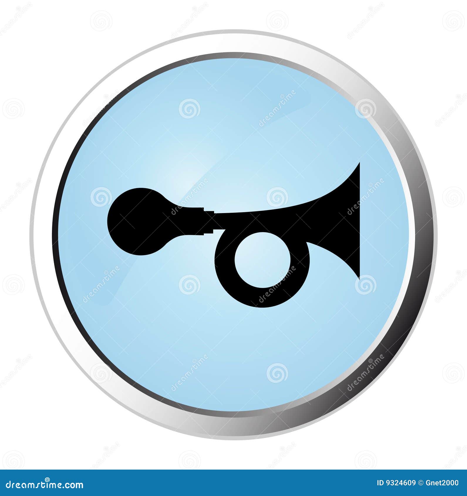 Botón del Web del claxon ilustración del vector. Ilustración de coraje ...