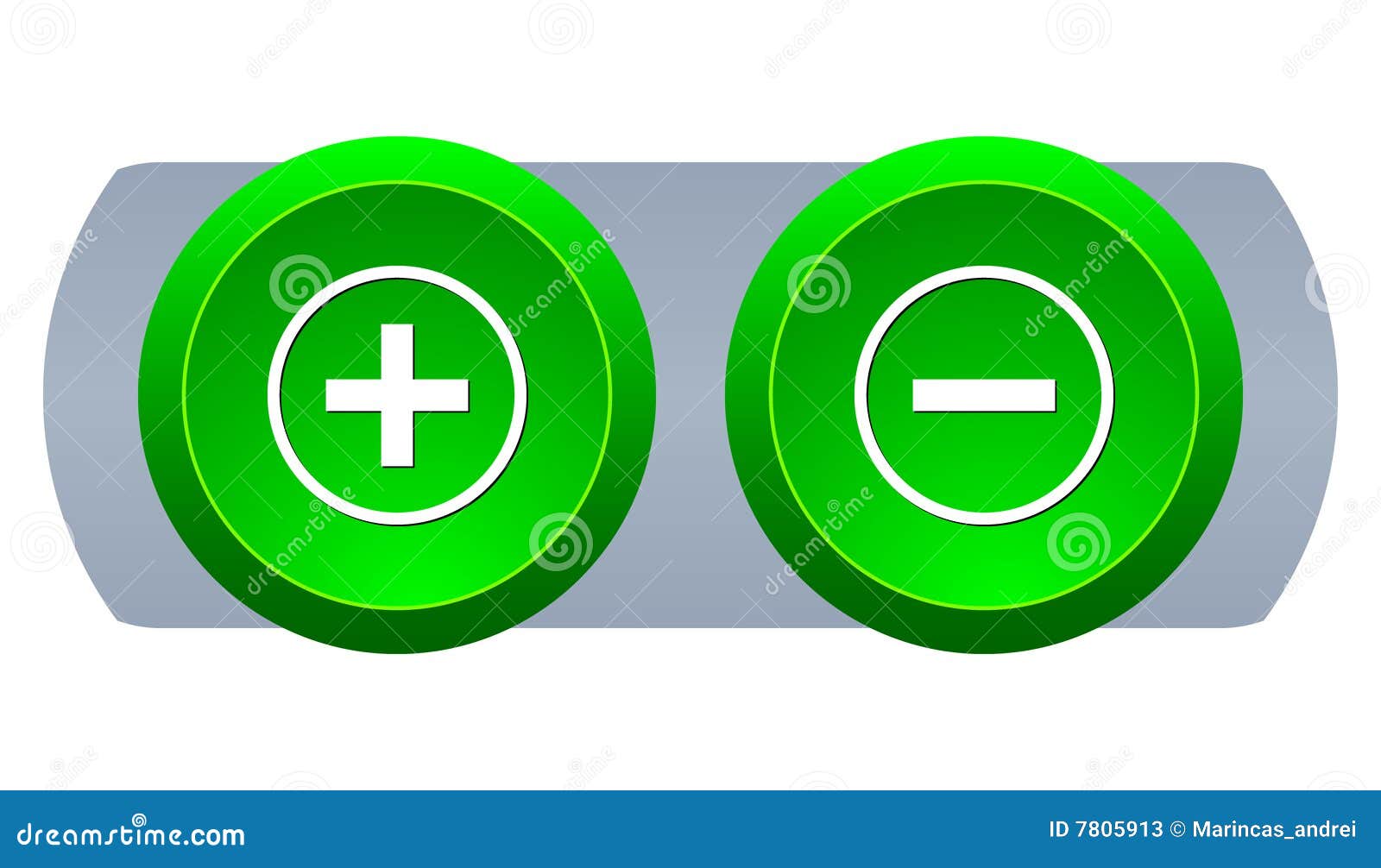 Botón del Web más y menos ilustración del vector. Ilustración de ...
