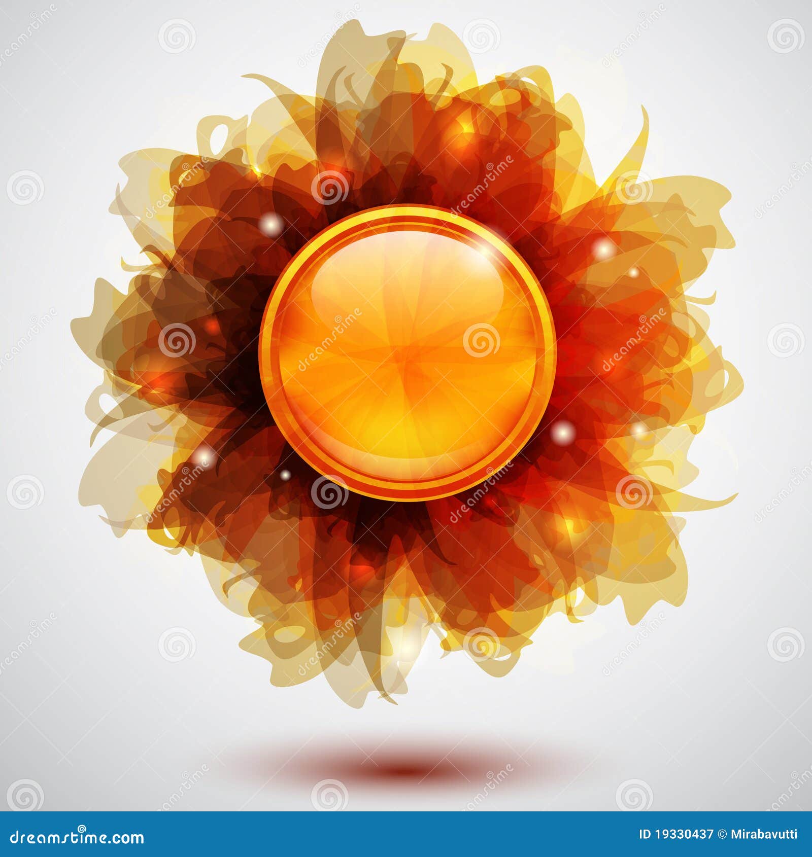 Botón floral ilustración del vector. Ilustración de estilo - 19330437