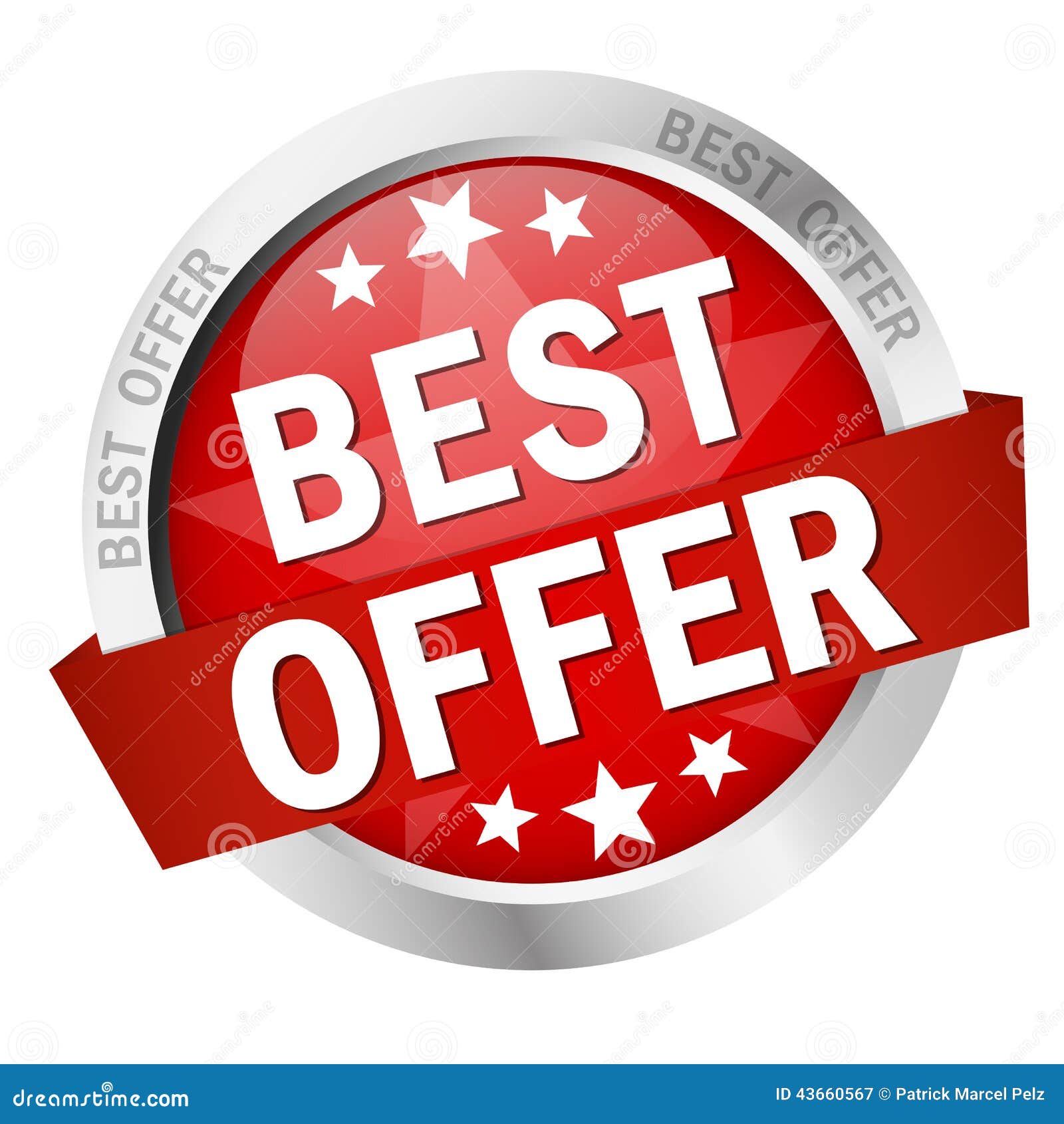 Botón - la mejor oferta ilustración del vector. Ilustración de comercio ...