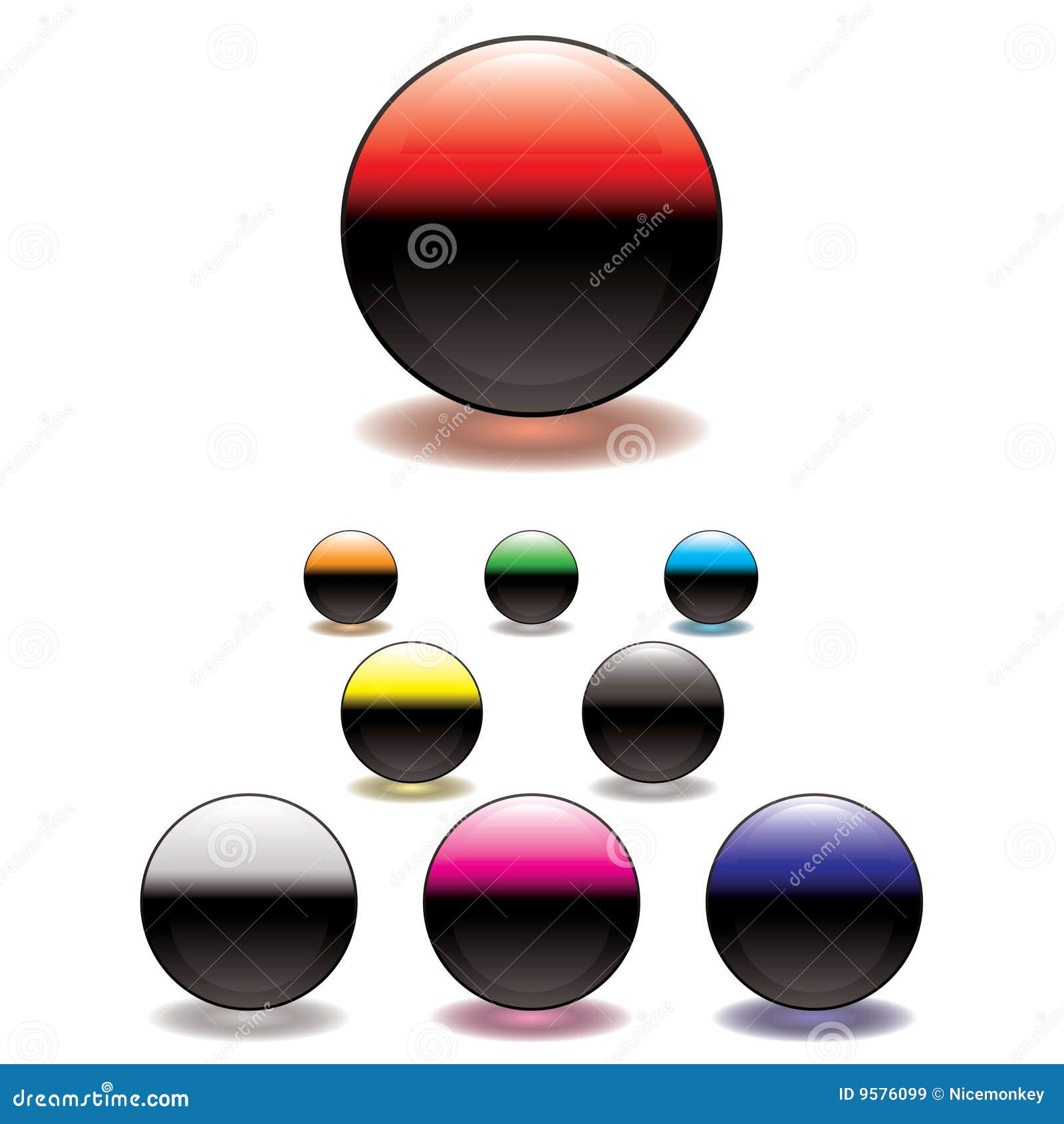 Botón partido del círculo ilustración del vector. Ilustración de rosa ...