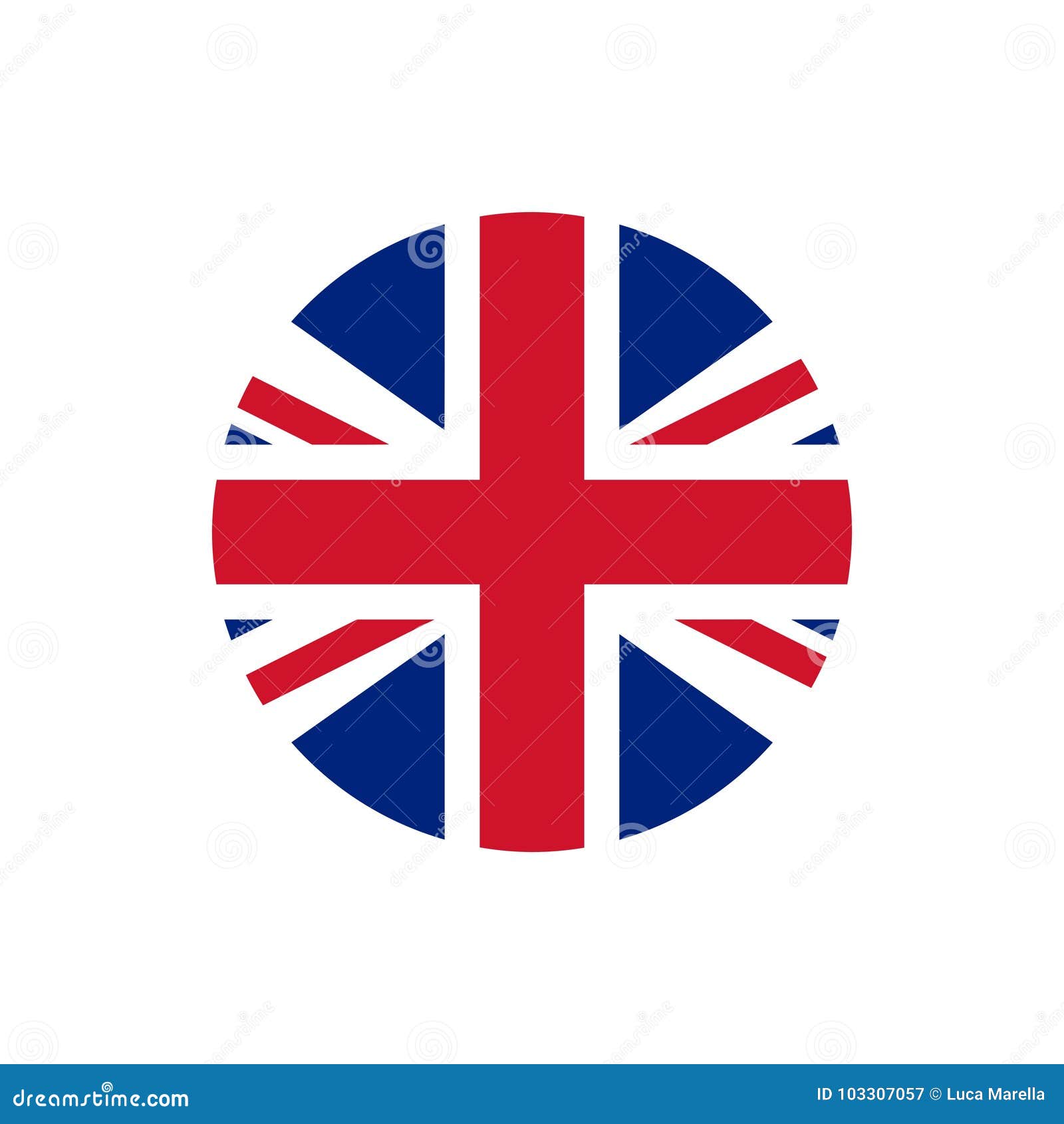 Botón Redondo Del Union Jack Ilustración del Vector - Ilustración de ...