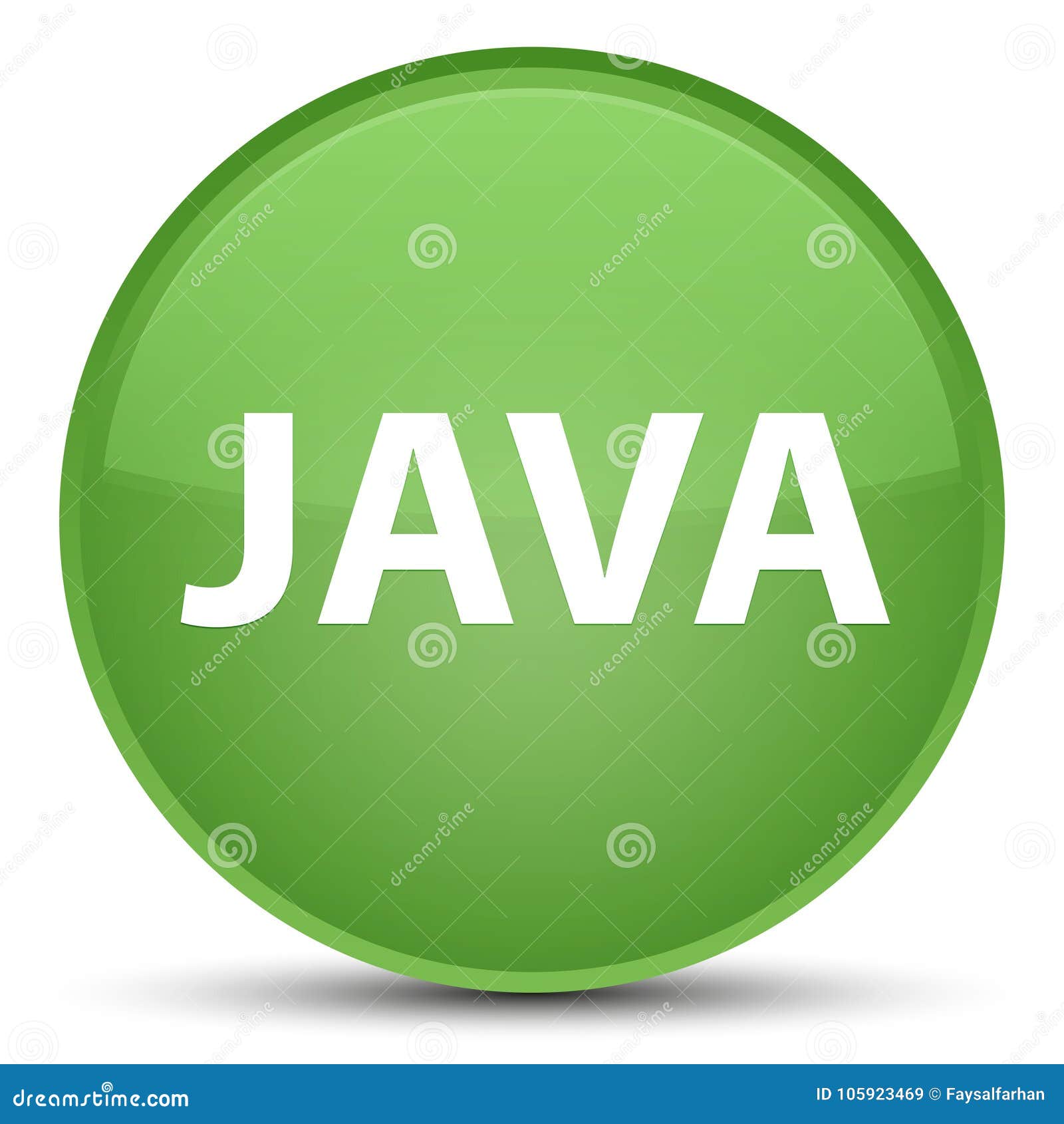 Botón Redondo Verde Suave Especial De Java Stock de ilustración ...