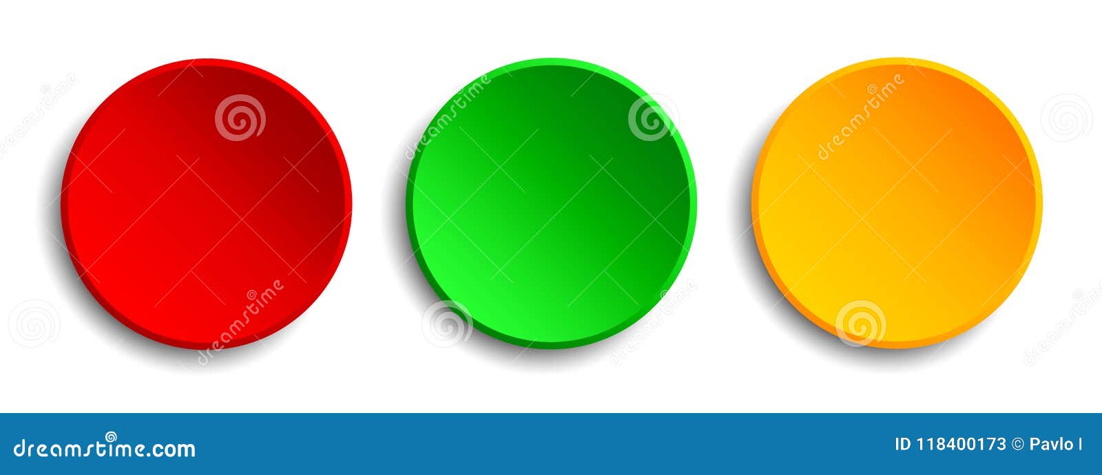 Botón Rojo, Verde, Amarillo - Vector Ilustración del Vector ...