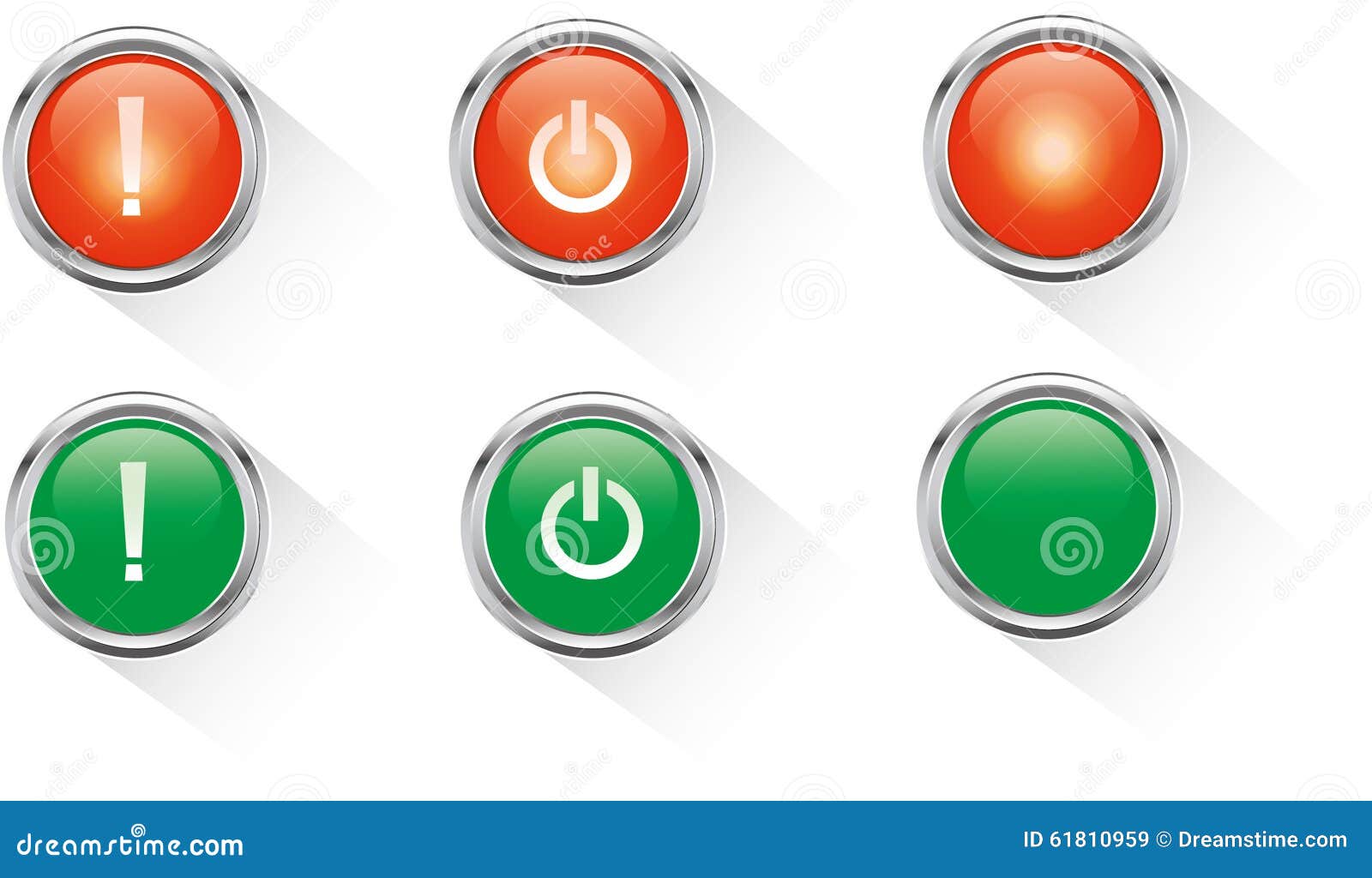 Botón rojo y verde stock de ilustración. Ilustración de anaranjado ...