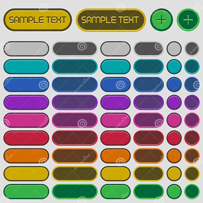 Botões circulares da Web ilustração stock. Ilustração de estilo - 71399351