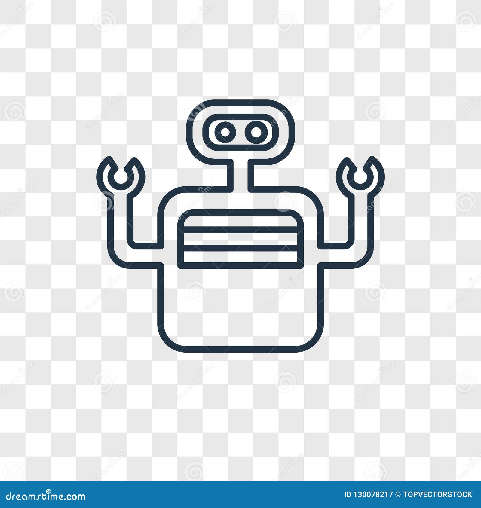 Bot Concept Vector Linear Icon Isolated on Transparent Background, Bot ...