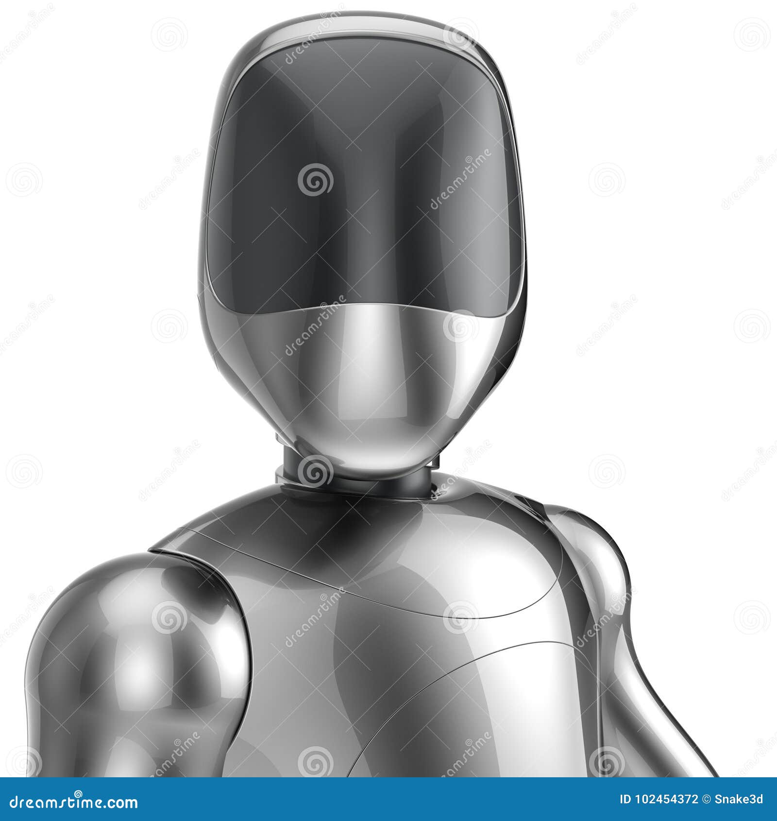 Bot Cyborg Robot Android Futuristic Artificial Character Concept Stock ...