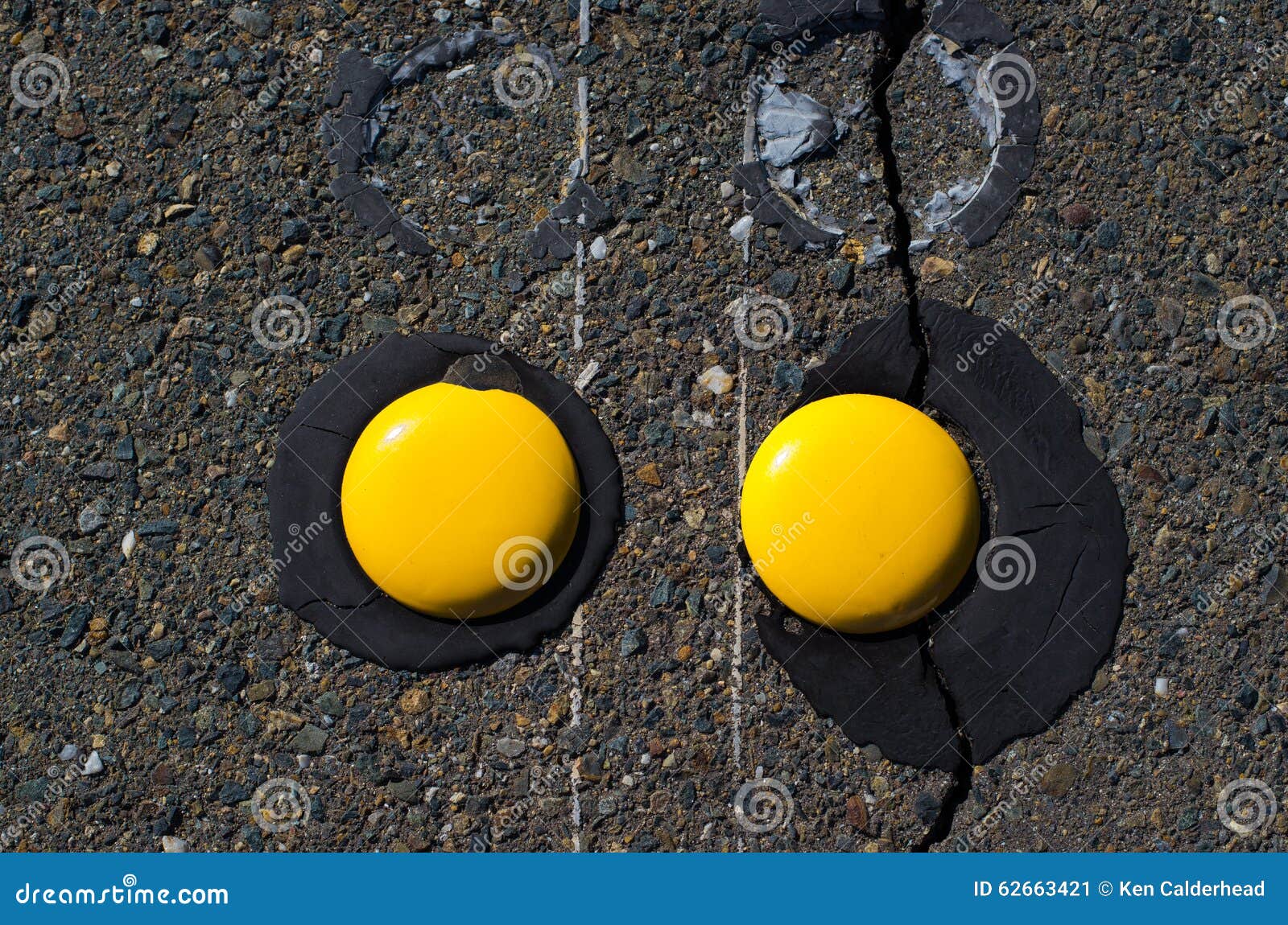 Bot Dots on Roadway stock image. Image of round, dots - 62663421