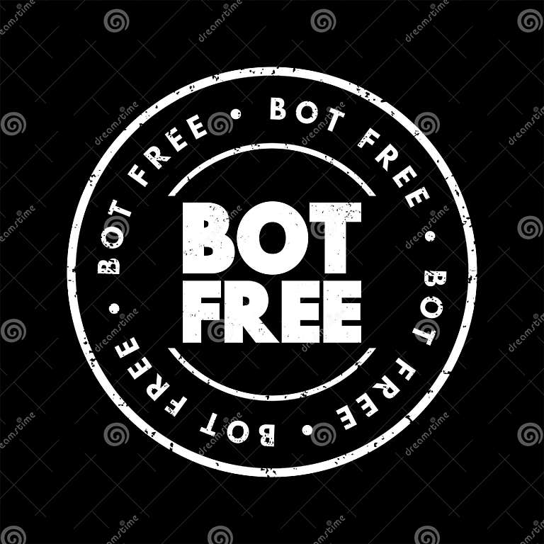 Bot Free Text Stamp, Concept Background Stock Illustration ...