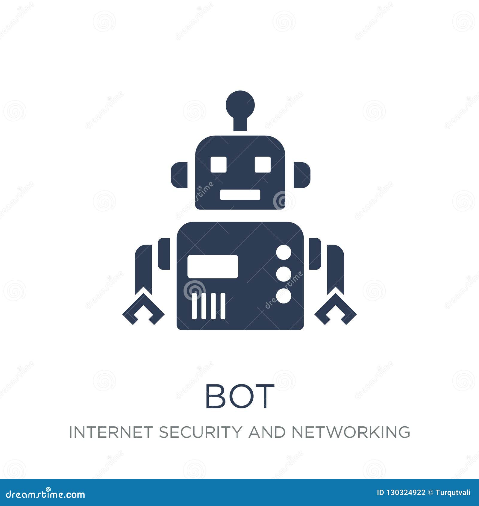 Bot Icon. Trendy Flat Vector Bot Icon on White Background from I Stock ...