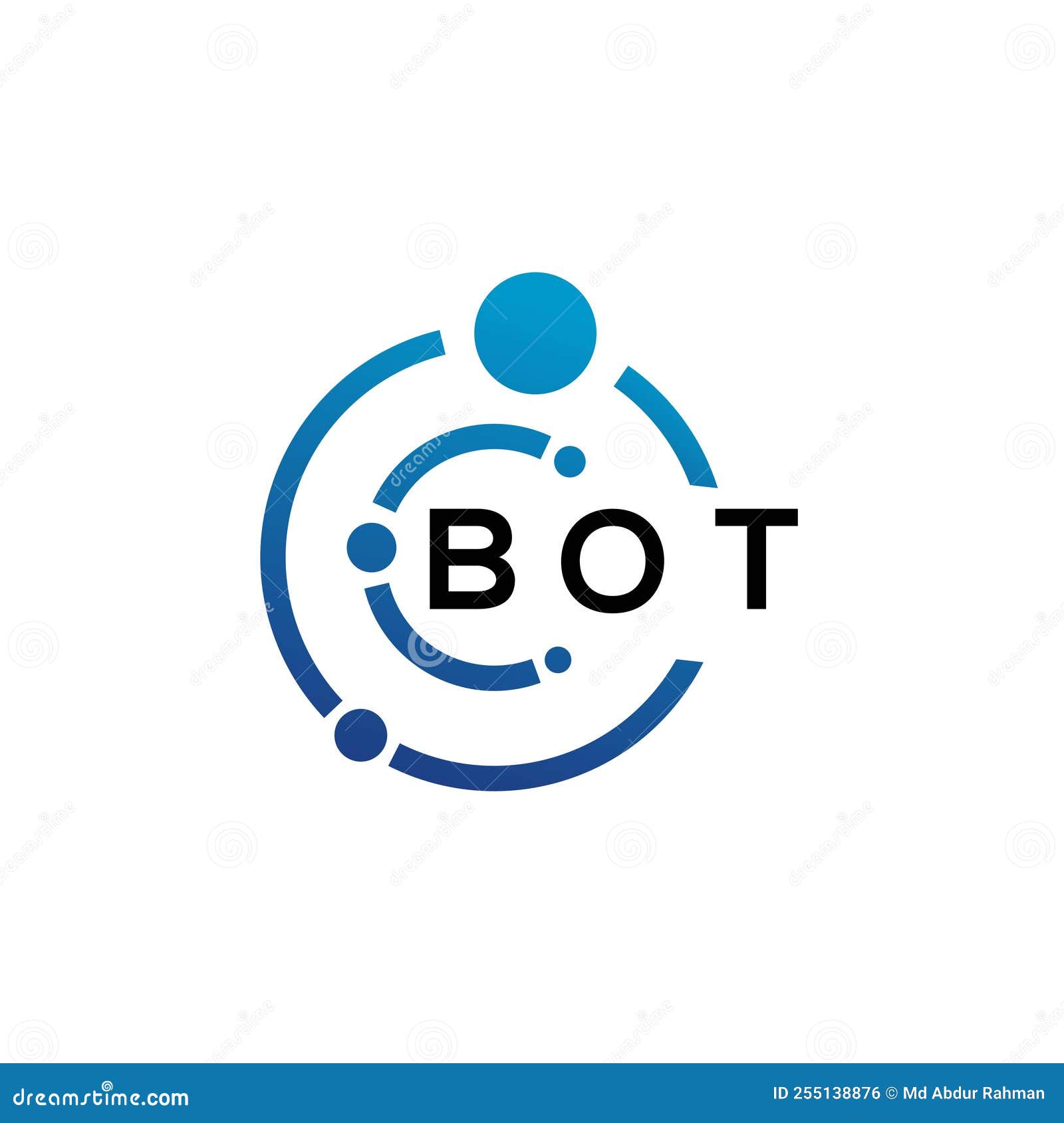 BOT Letter Logo Design on White Background. BOT Creative Initials ...