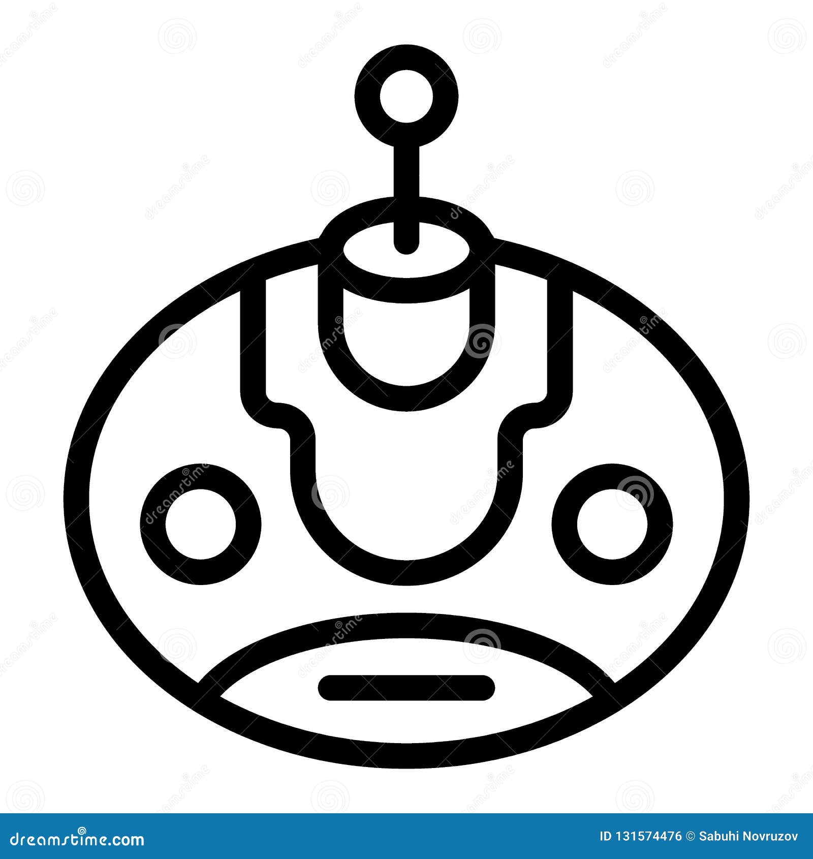 Bot Line Icon. Robot Vector Illustration Isolated on White. Ai Outline ...