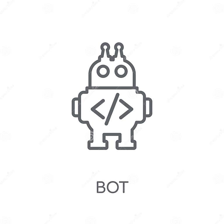 Bot Linear Icon. Modern Outline Bot Logo Concept on White Backgr Stock ...