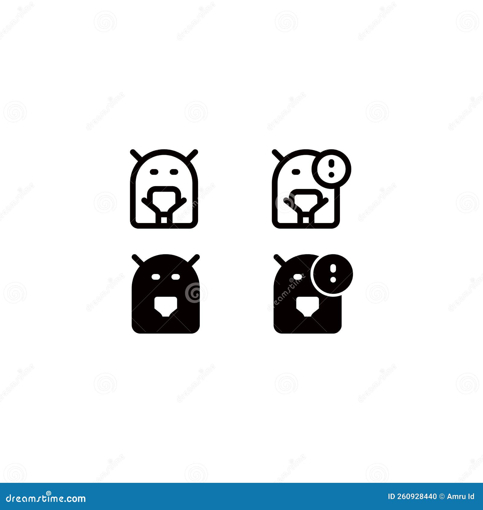 Bot Problem Android System Icon, Logo, and Illustration Stock Vector ...