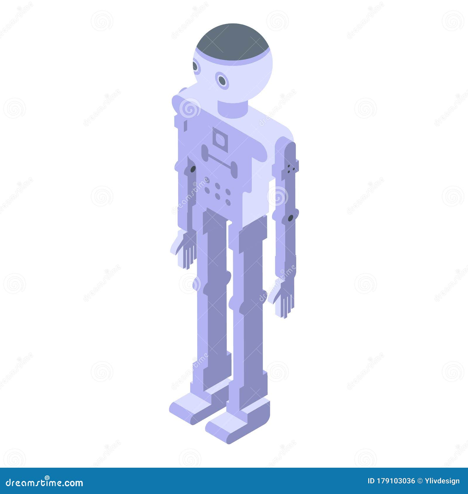 Bot Robot Icon, Isometric Style Stock Vector - Illustration of digital ...