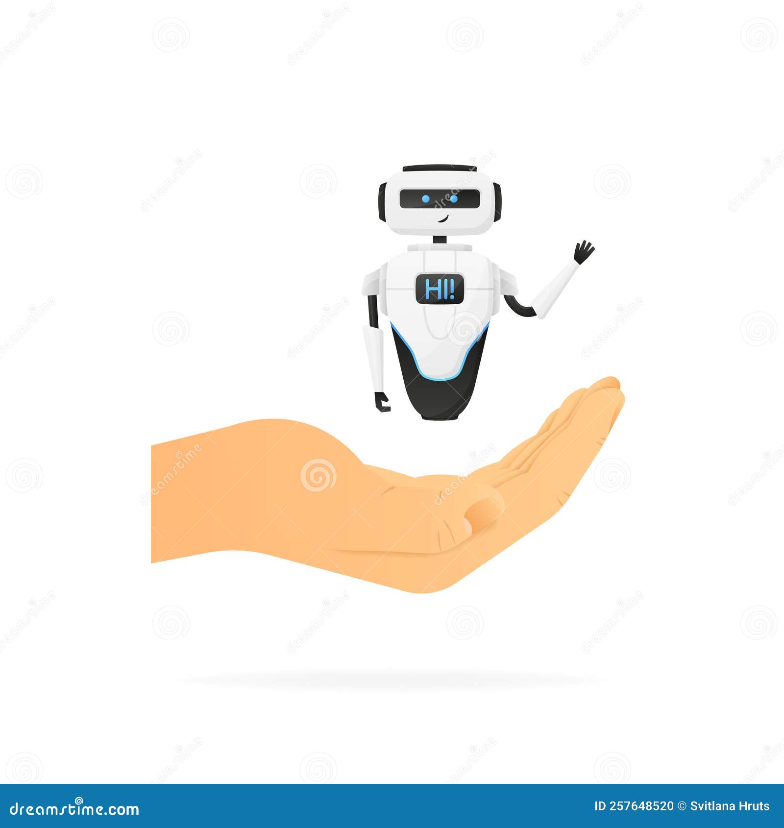 The Bot Says Hello To Users. Welcome To the ChatBot. Online ...