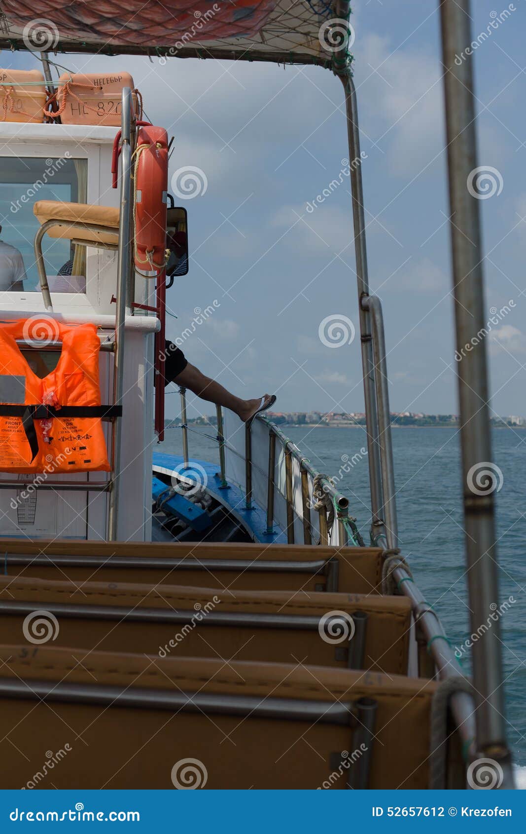 Bot in sea stock photo. Image of speed, clear, tilt, boat - 52657612