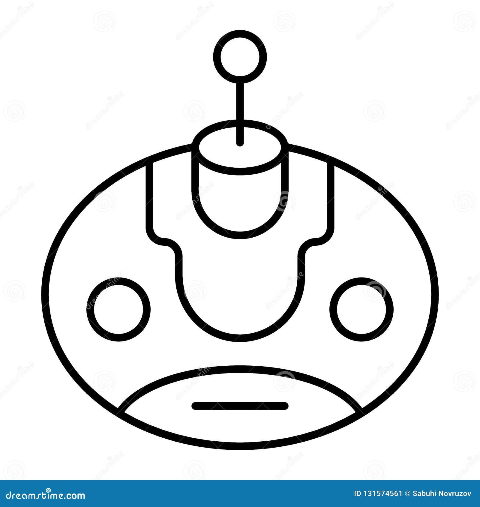 Bot Thin Line Icon. Robot Vector Illustration Isolated on White. Ai ...