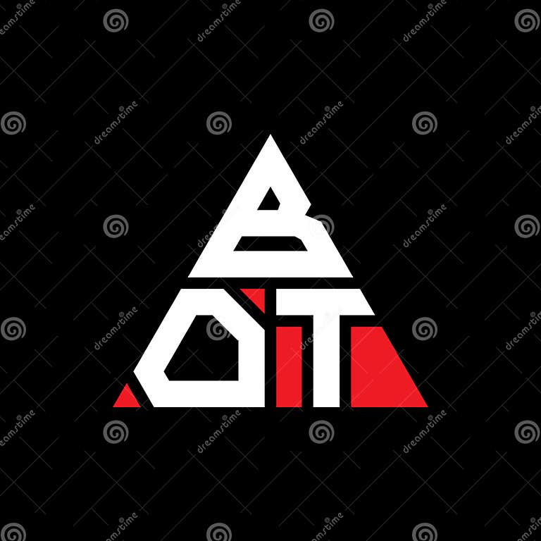 BOT Triangle Letter Logo Design with Triangle Shape. BOT Triangle Logo ...
