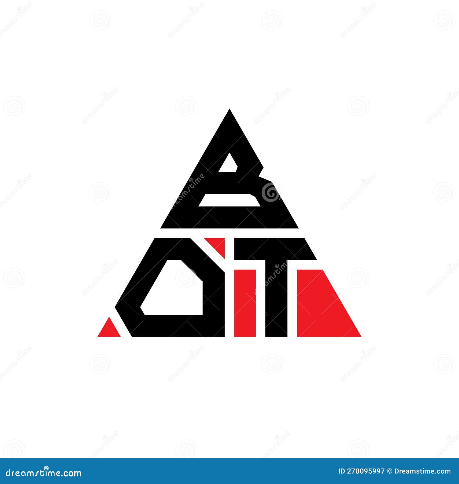 BOT Triangle Letter Logo Design with Triangle Shape. BOT Triangle Logo ...