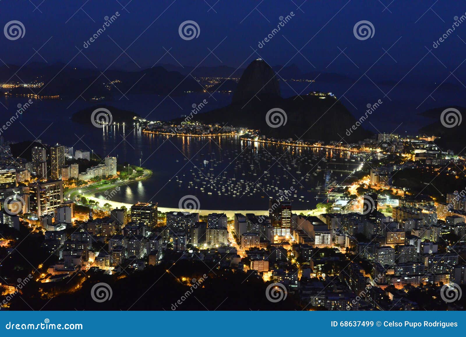 Botafogo Bay editorial stock image. Image of destination - 68637499