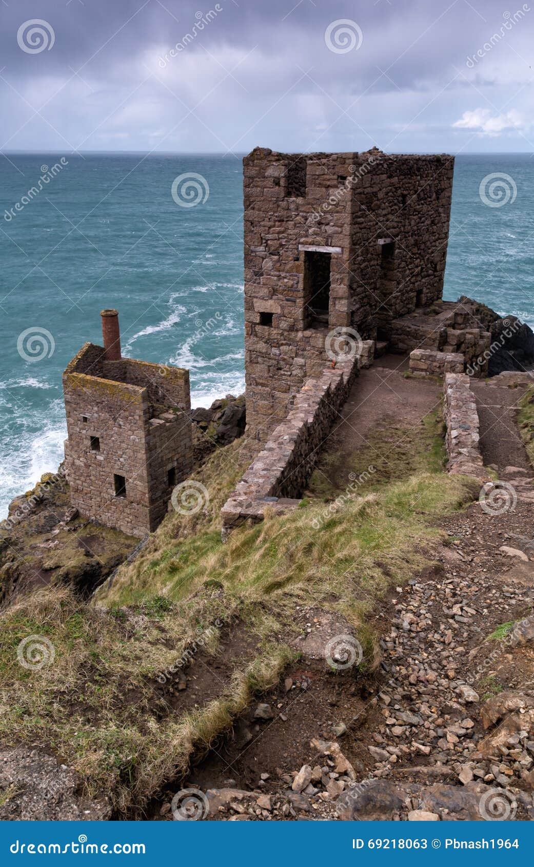 Botallack the crowns stock image. Image of field, tourist - 69218063