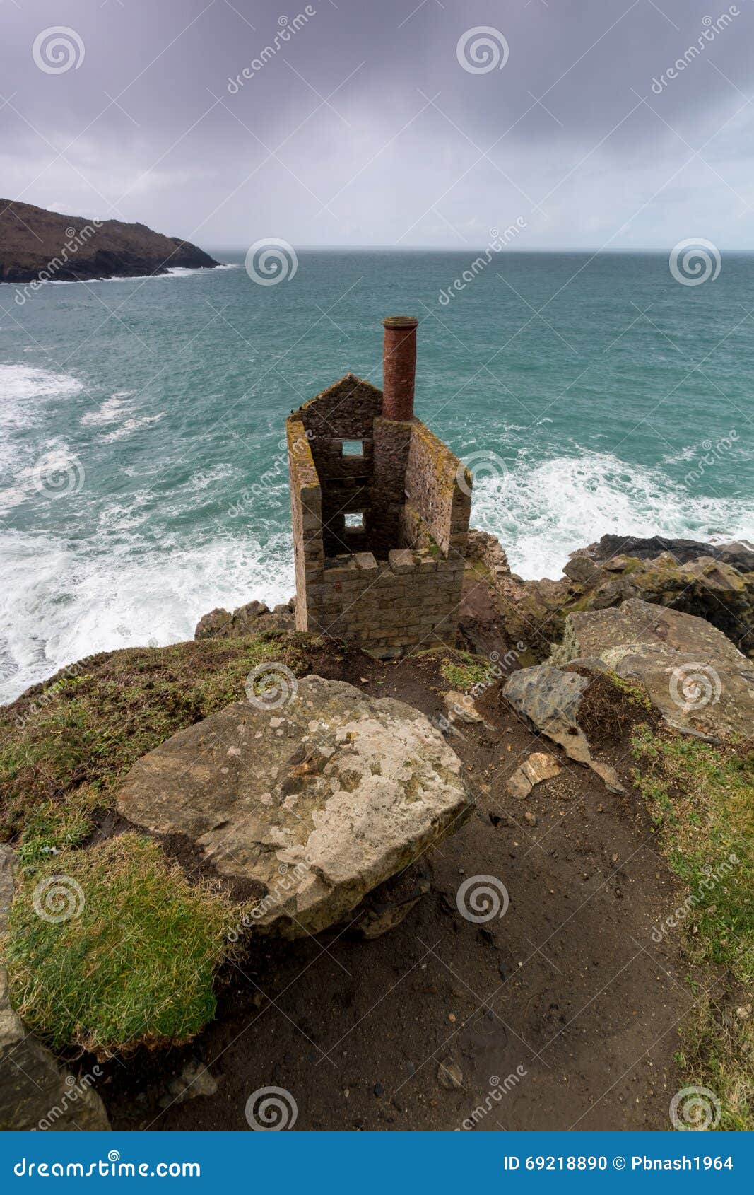 Botallack the crowns stock photo. Image of blue, botallack - 69218890