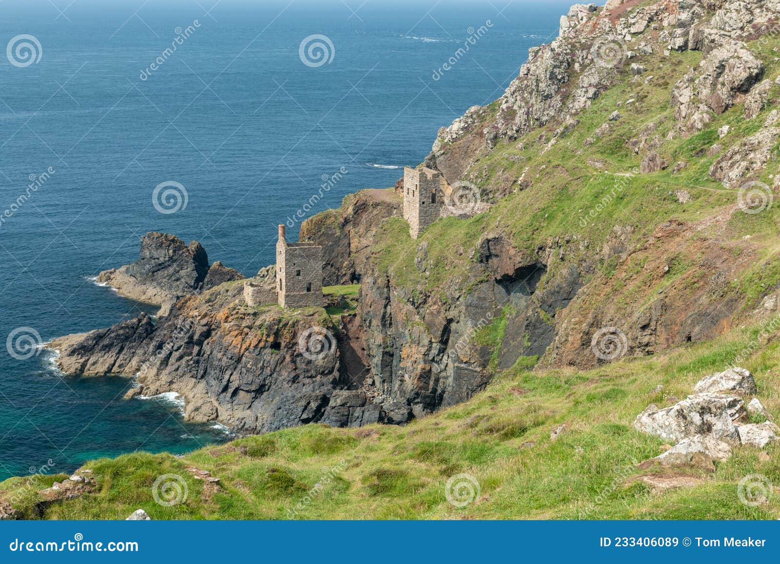 Botallack mine in Cornwall stock image. Image of engine - 233406089