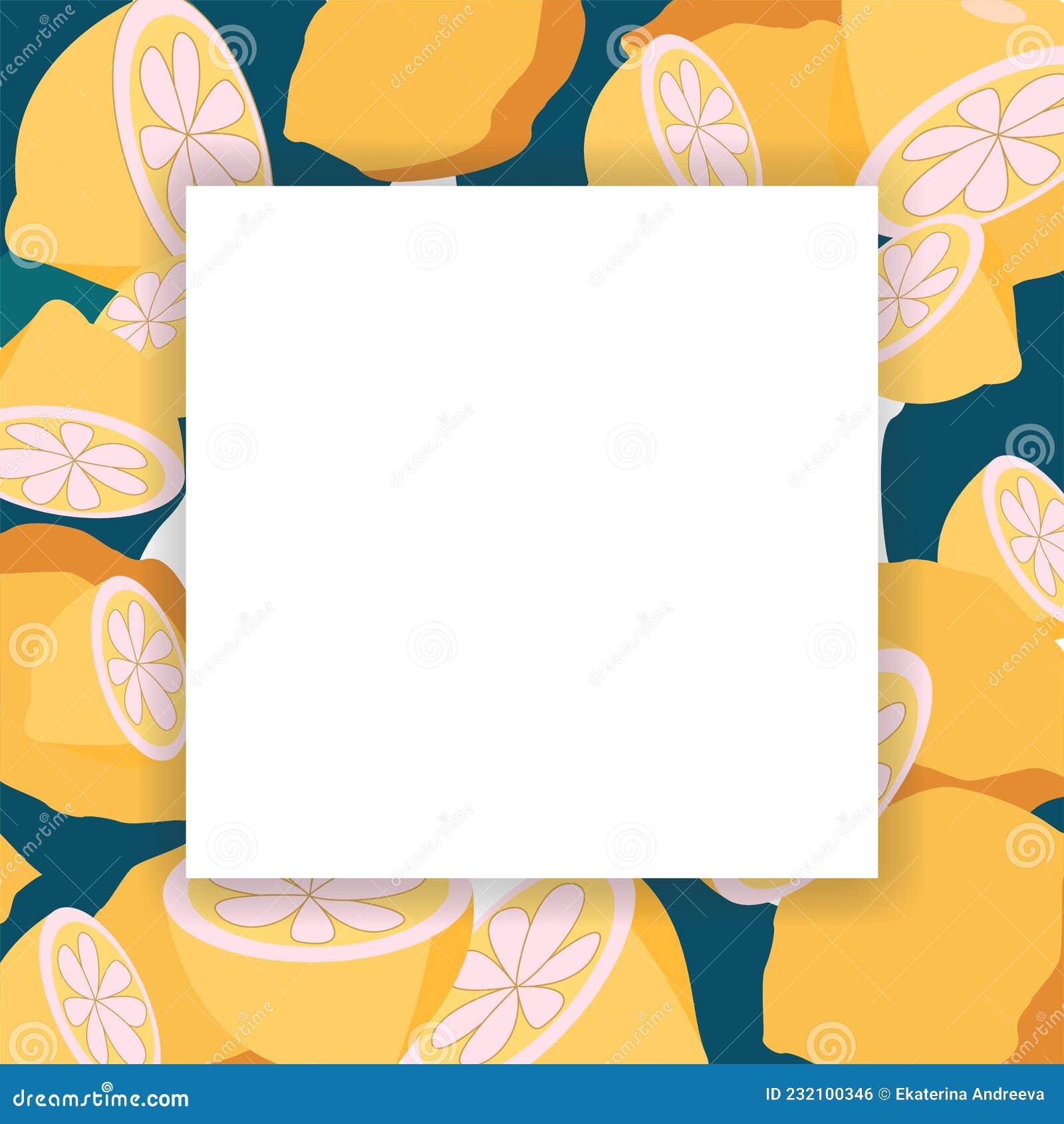 Background with lemons stock vector. Illustration of juice - 232100346