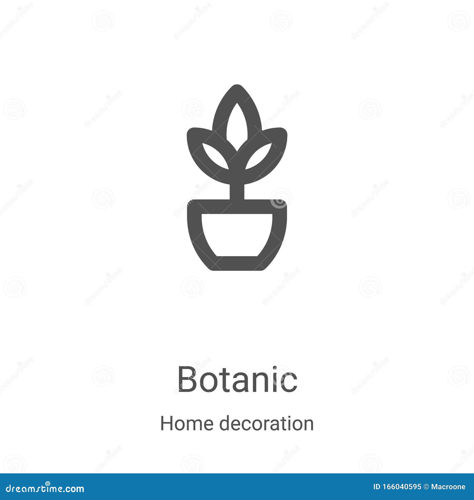 Botanic Icon Vector from Home Decoration Collection. Thin Line Botanic ...