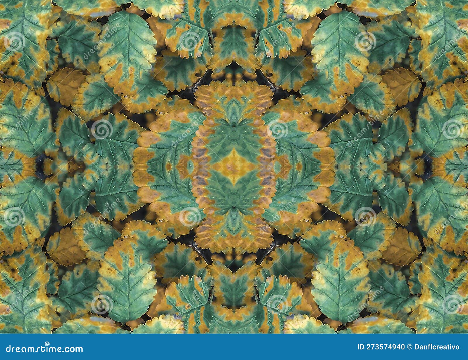 Botanic Motif Collage Pattern Stock Illustration - Illustration of ...