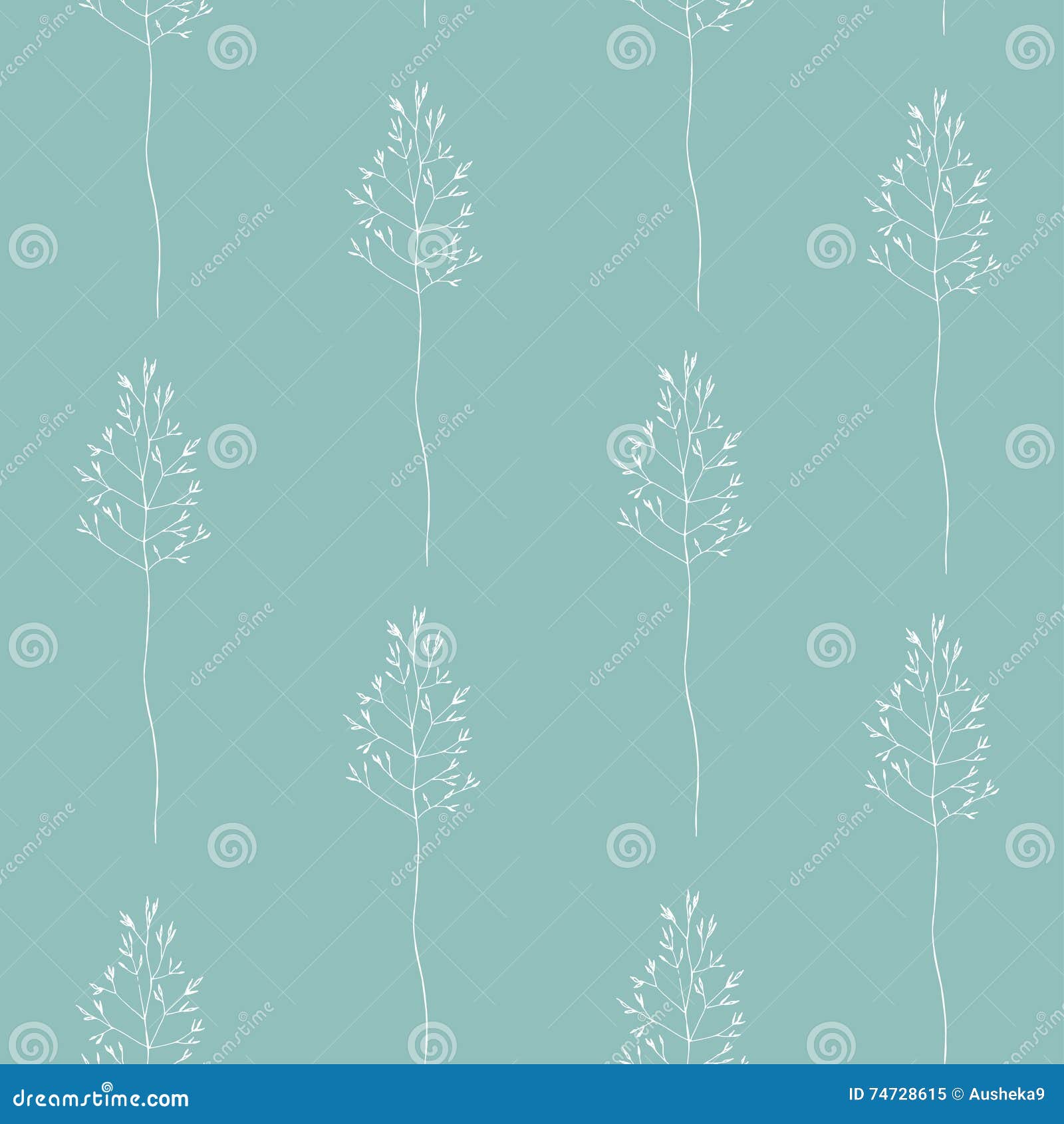 Botanic seamless texture stock vector. Illustration of flower - 74728615