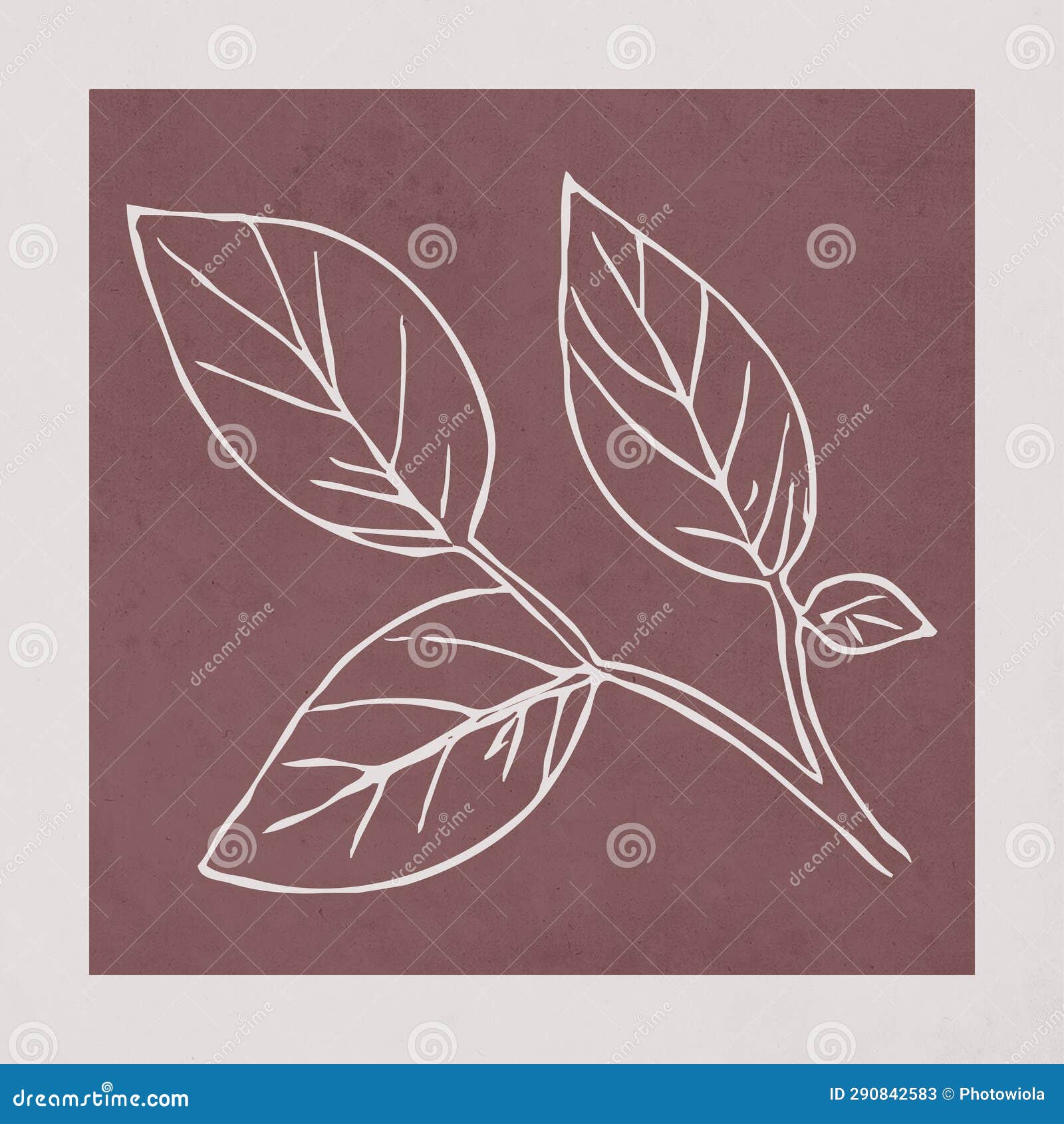 Printable Trendy Botanical Card Use For Cover Wallpaper Wall Art