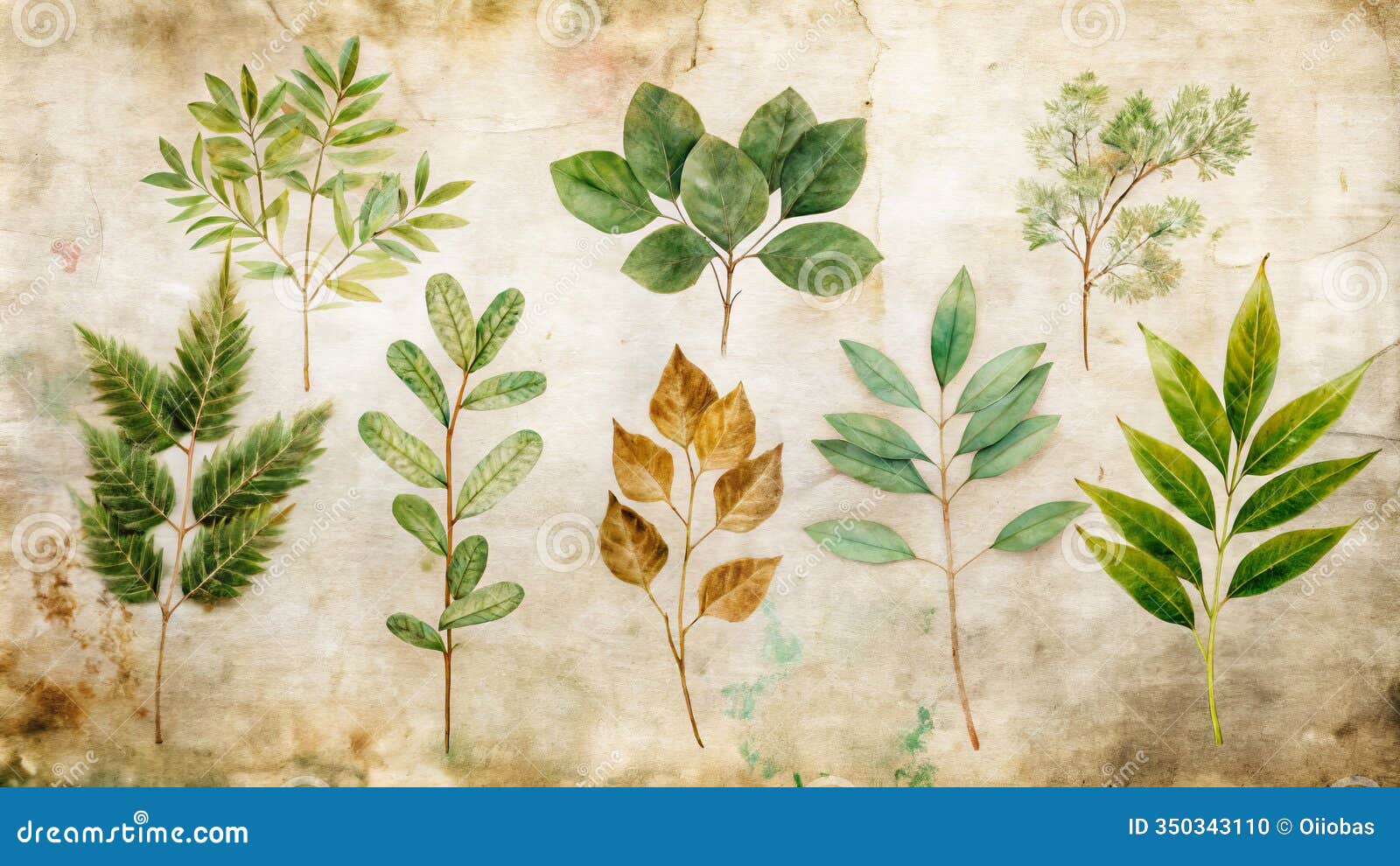 Botanical Collage With King Protea And Green Leaves Branches Wreath ...