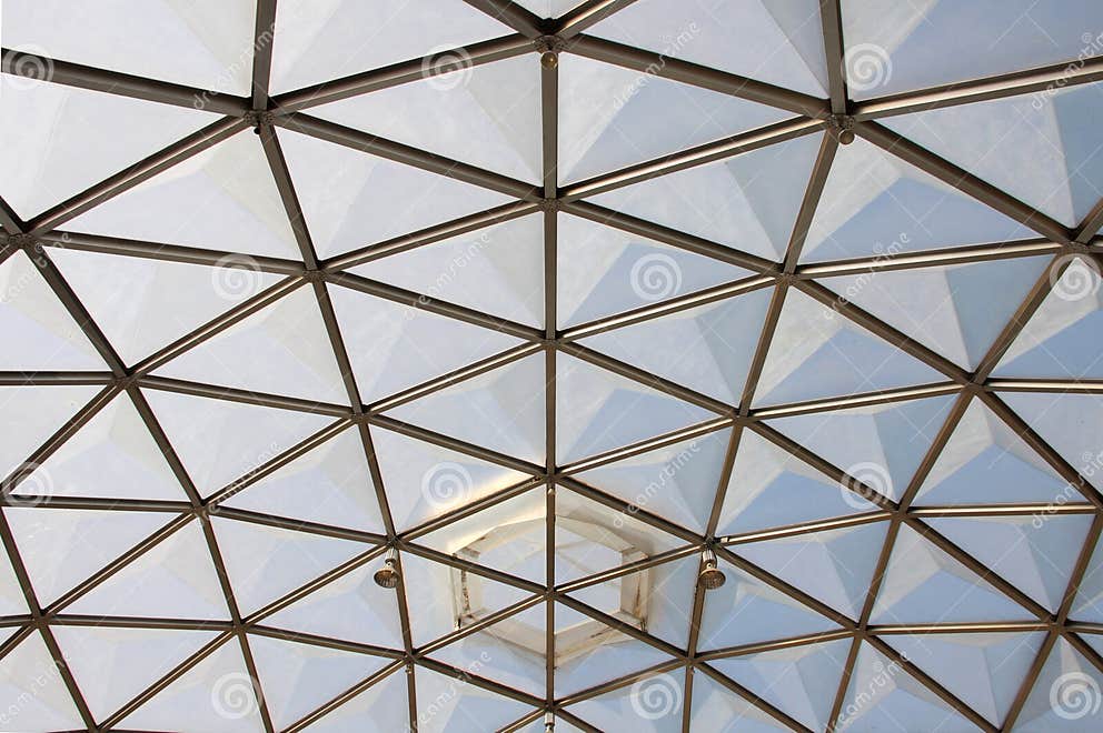 Botanical Dome Glass Roof Pattern, Stock Image - Image of technology ...