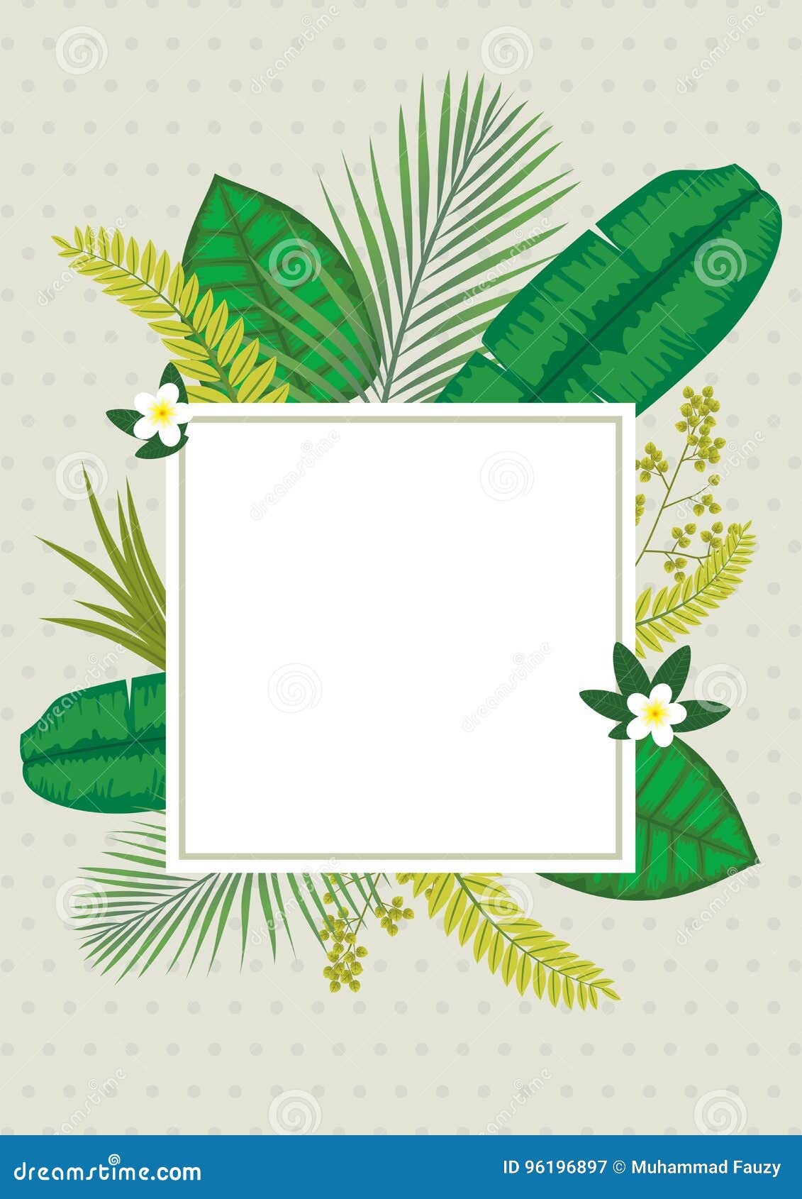 Botanical Frame Background stock vector. Illustration of grass - 96196897