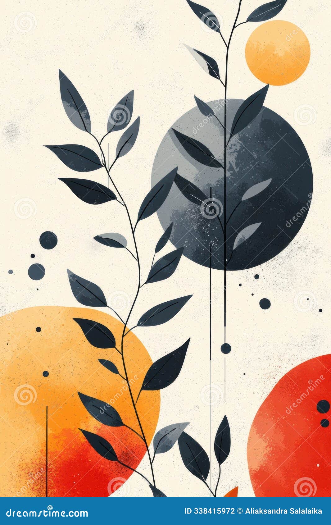 Botanical Geometry, Elegant Blend of Geometric Shapes and Botanical ...