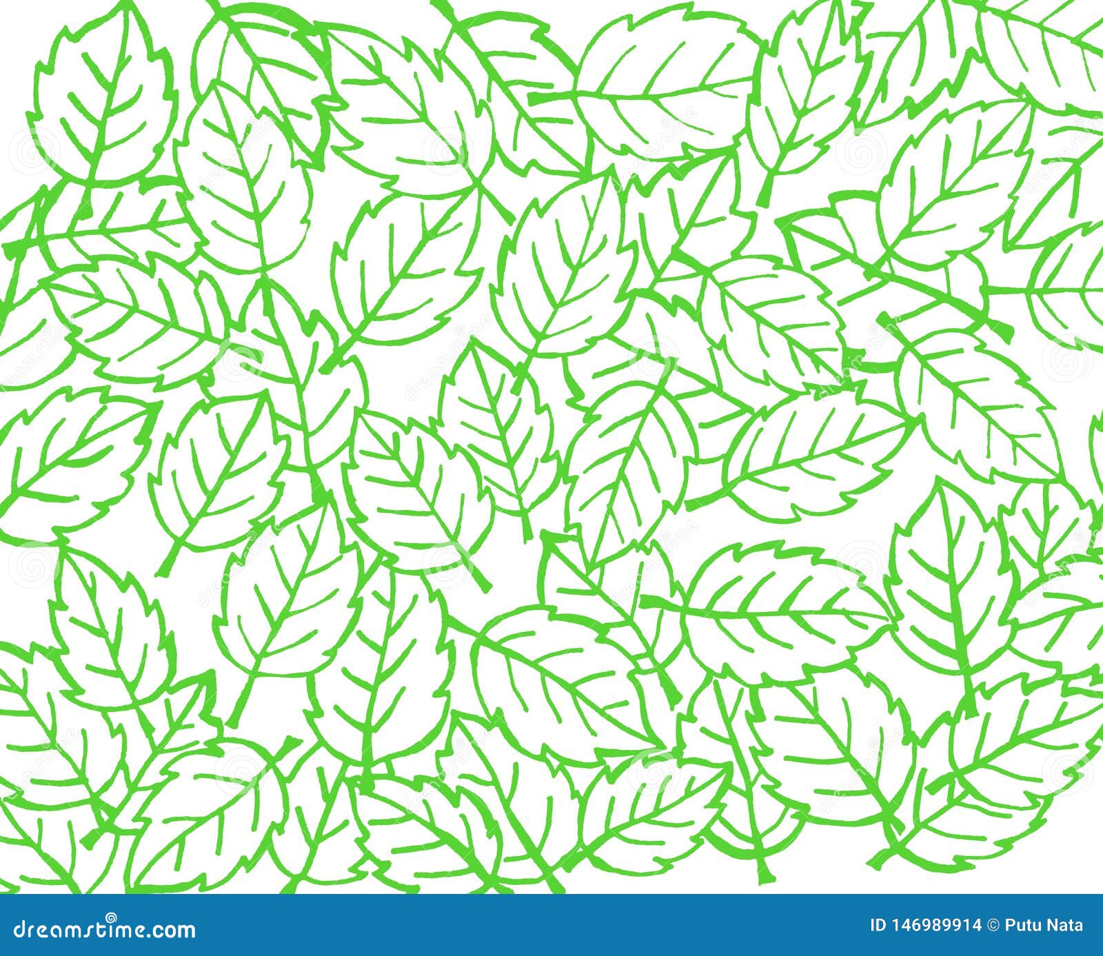 Green outline leaves stock illustration. Illustration of texture ...