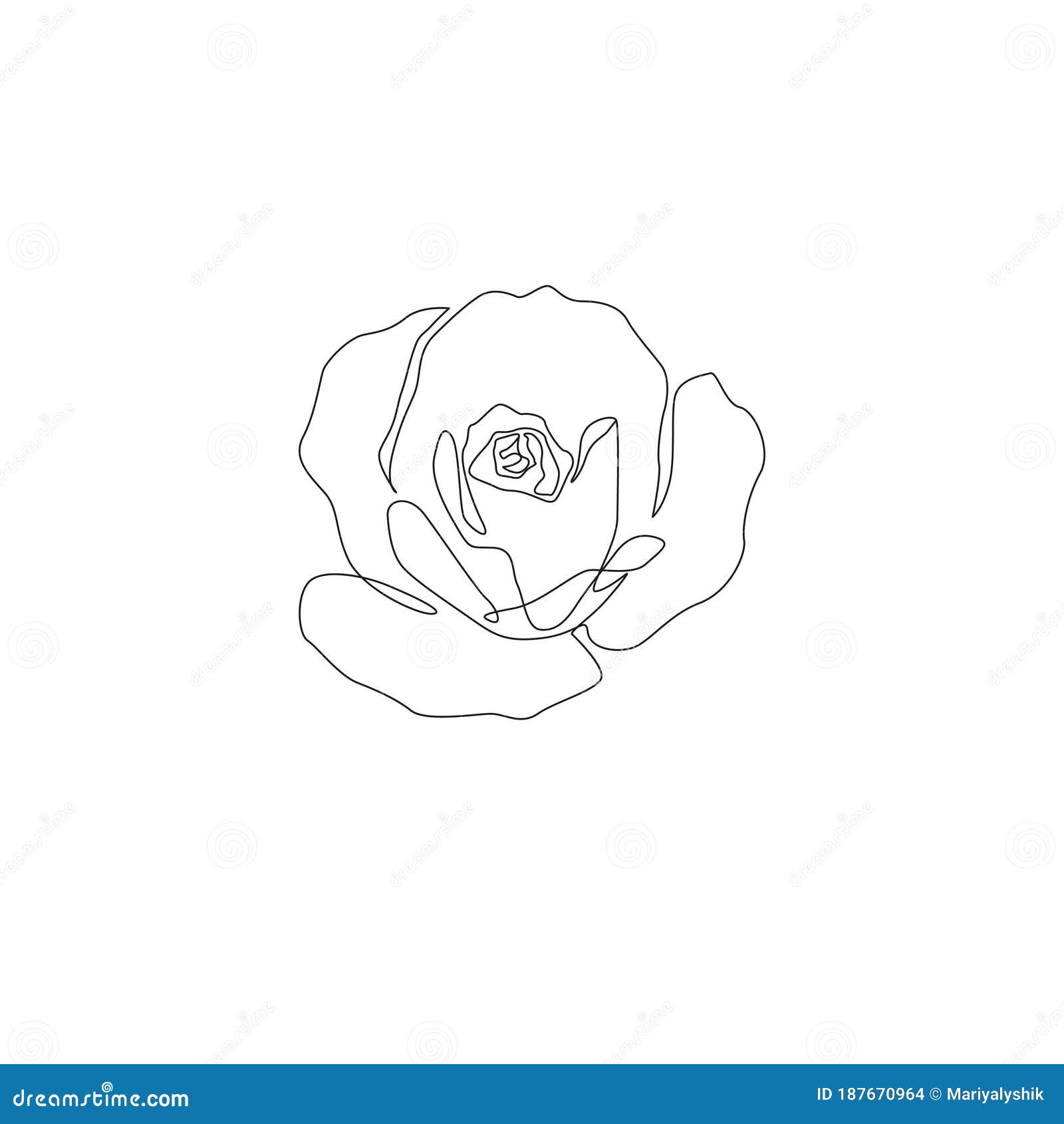 Botanical Line Art Rose Illustration. Minimalist Tattoo or Print Design ... Botanical Line Art Rose Illustration. Minimalist Tattoo or Print Design ...