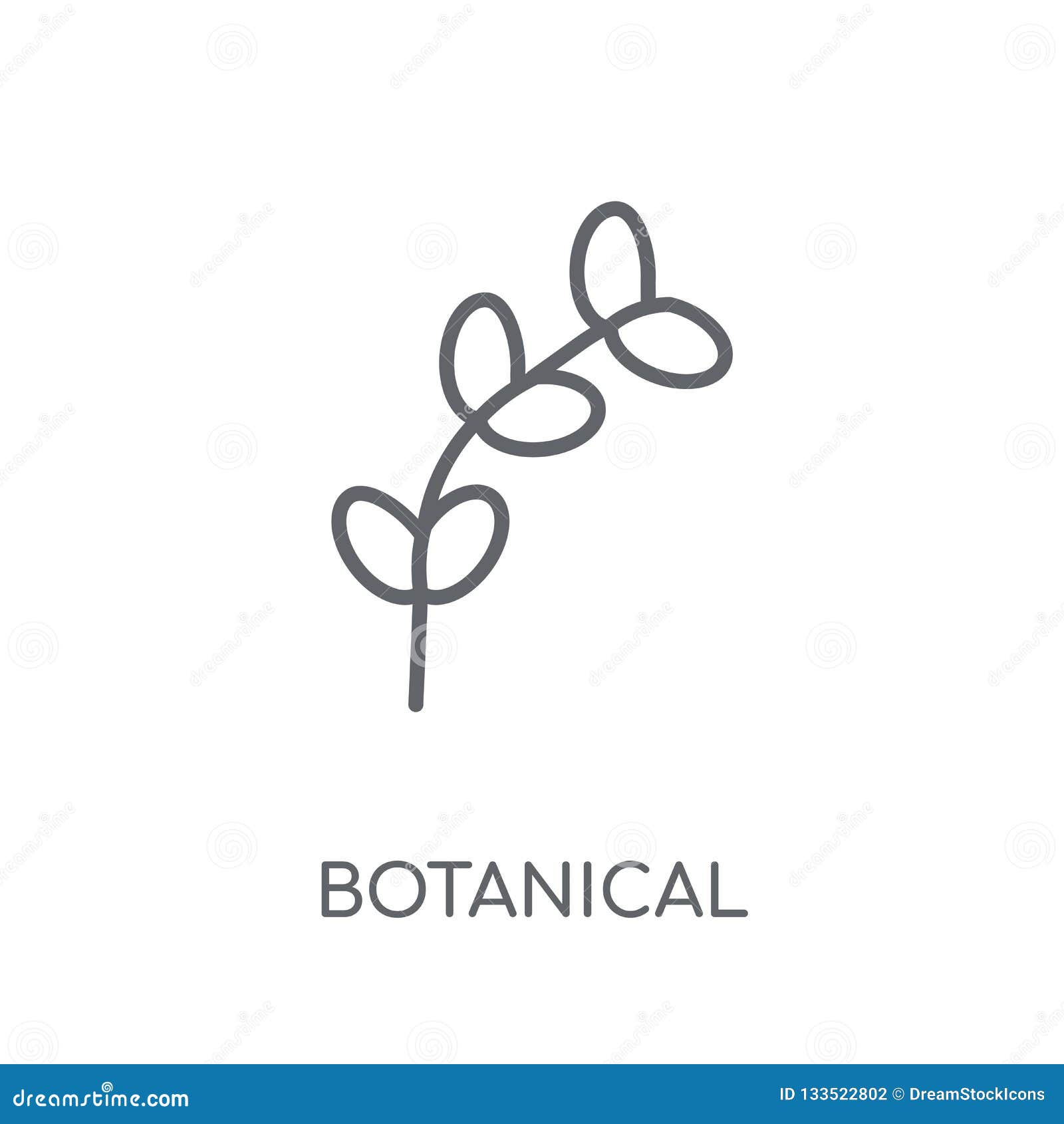 Botanical Linear Icon. Modern Outline Botanical Logo Concept on Stock ...
