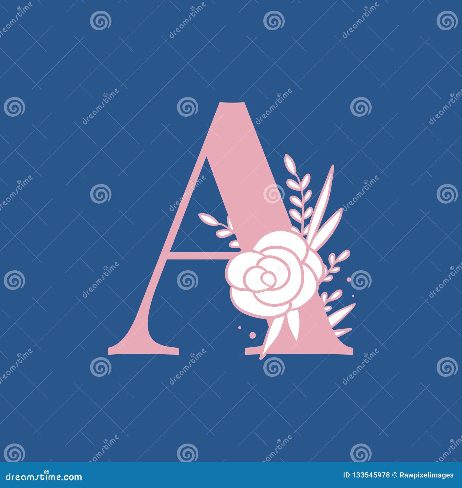 Botanical Capital Letter a Vector Stock Vector - Illustration of vector ...