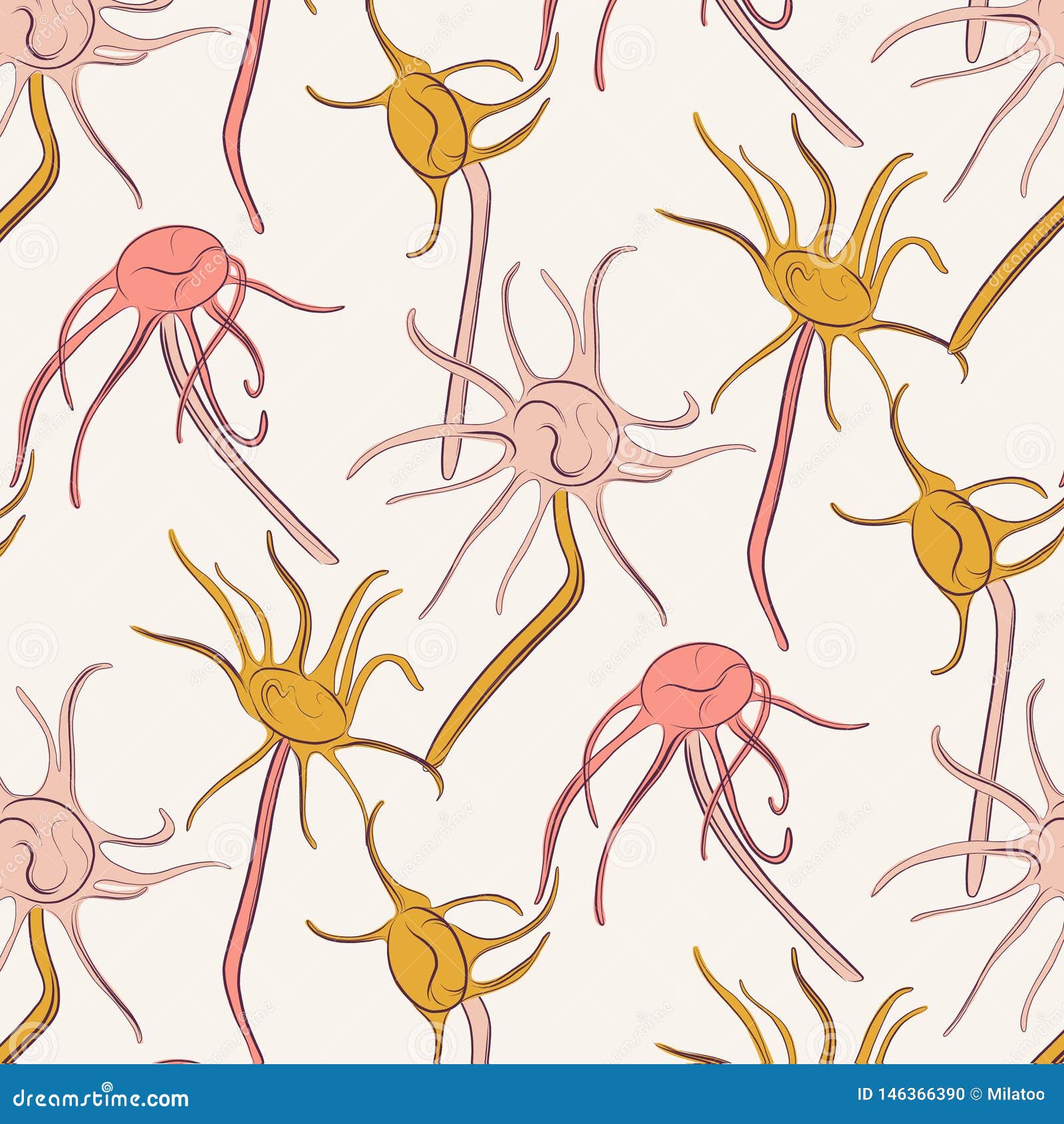 Botanical Repetition Spring Pattern. Flower Cute Tender Surface Design ...